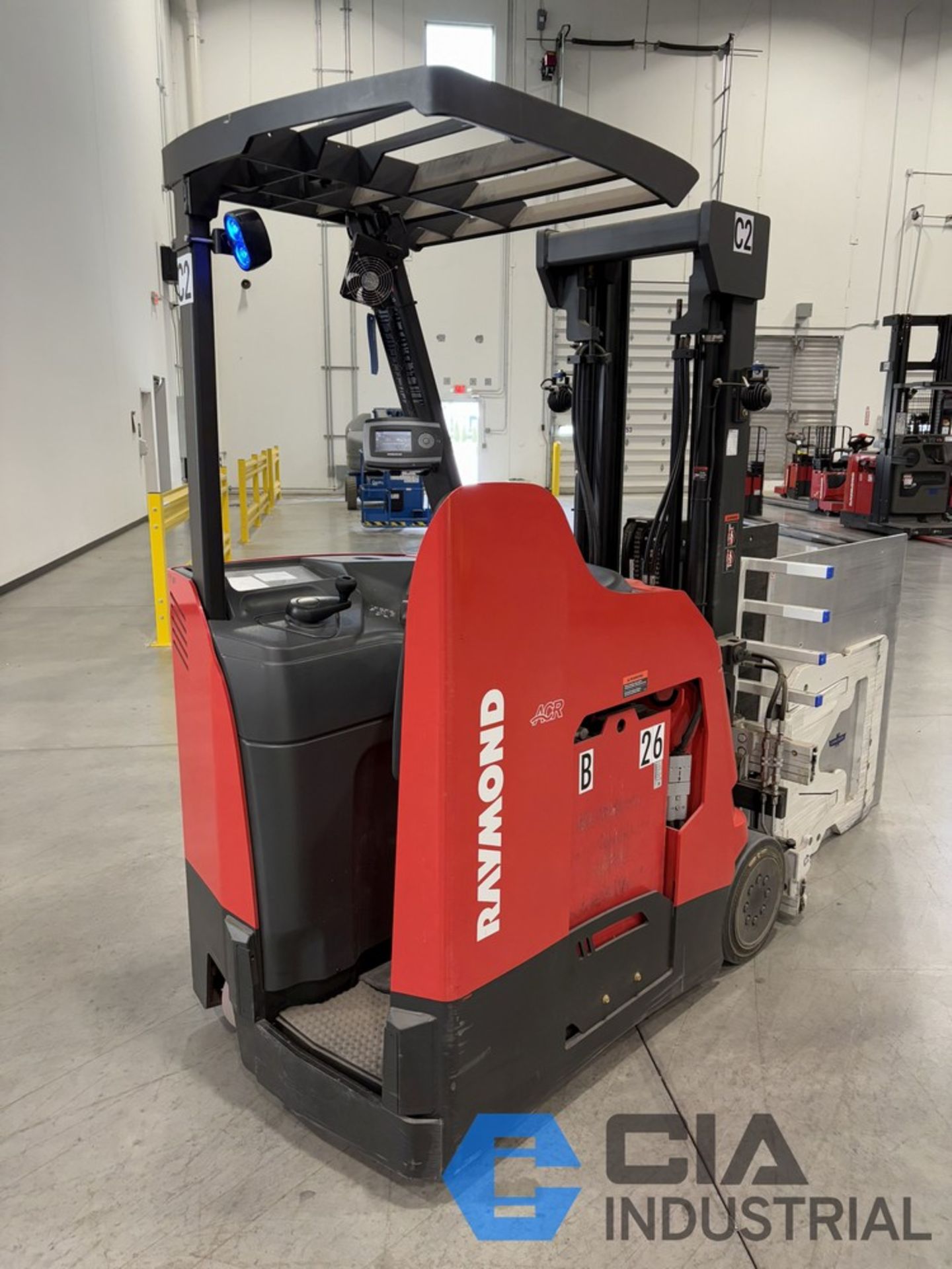 2021 - 3,000 LB. RAYMOND MODEL 415-C30TF STAND-UP ELECTRIC FORKLIFT ...