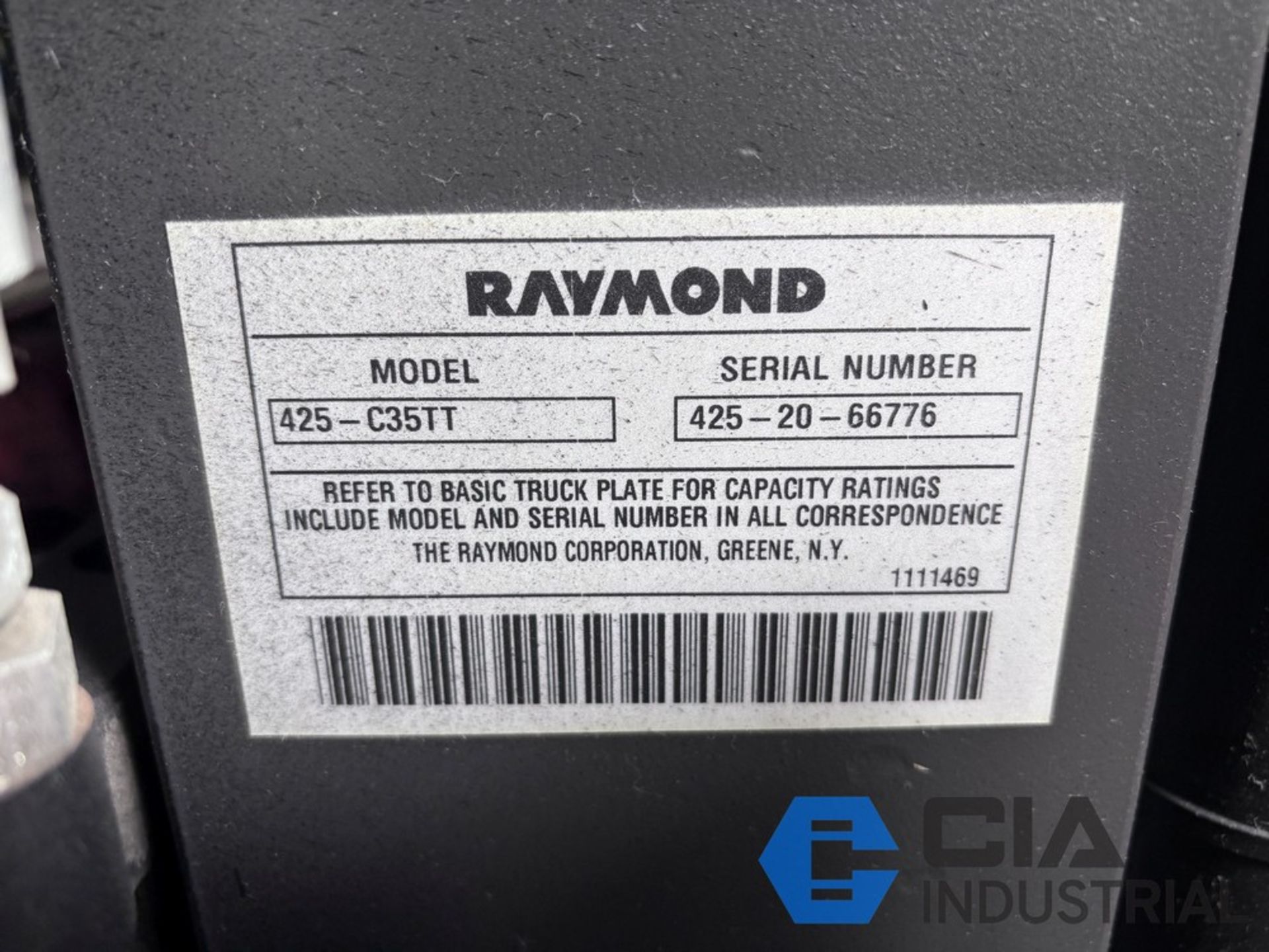 2020 - 3,500 LB. RAYMOND MODEL 425-C35TT STAND-UP ELECTRIC FORKLIFT; s ...