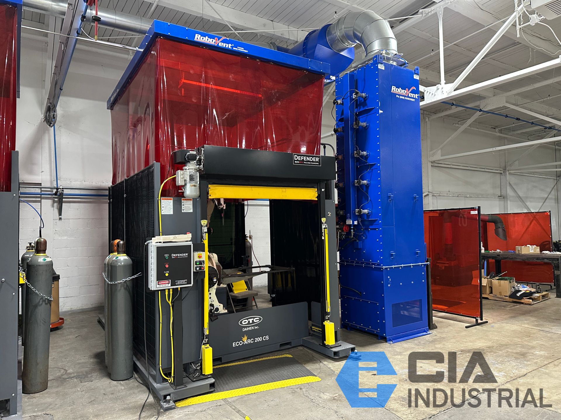 OTC Model Eco-Arc 200-CS Robotic Welding Cell, Model FD-V8 Robot, Model ...