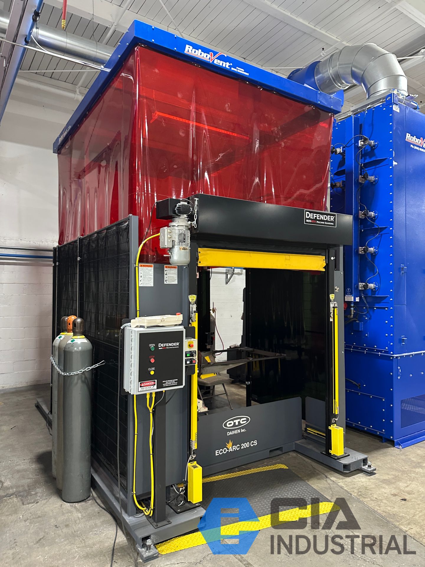 OTC Model Eco-Arc 200-CS Robotic Welding Cell, Model FD-V8 Robot, Model ...