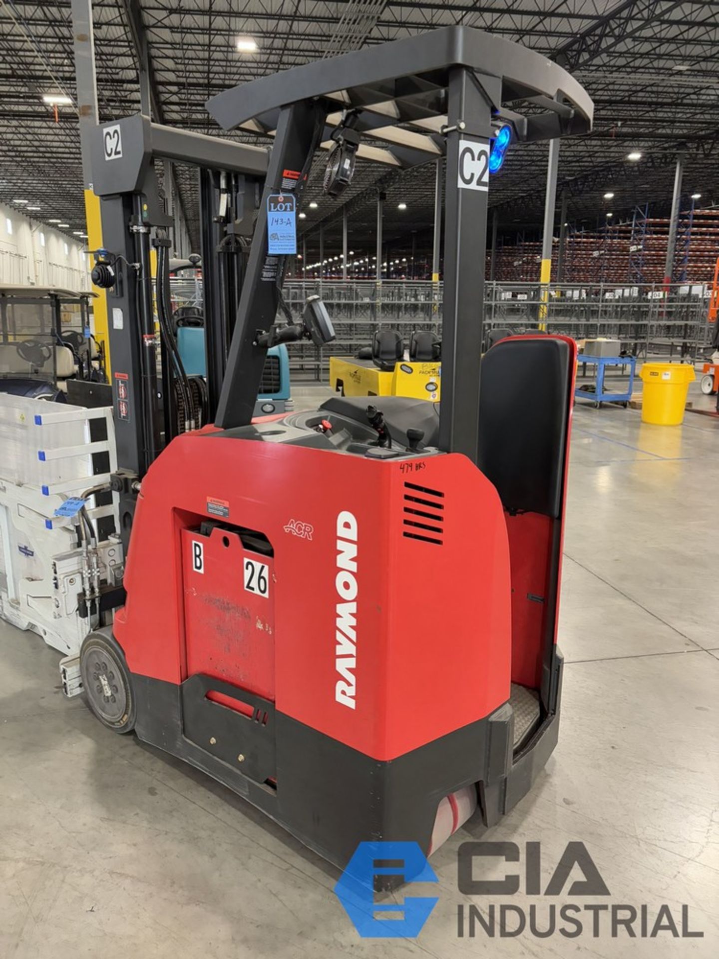 2021 - 3,000 LB. RAYMOND MODEL 415-C30TF STAND-UP ELECTRIC FORKLIFT ...
