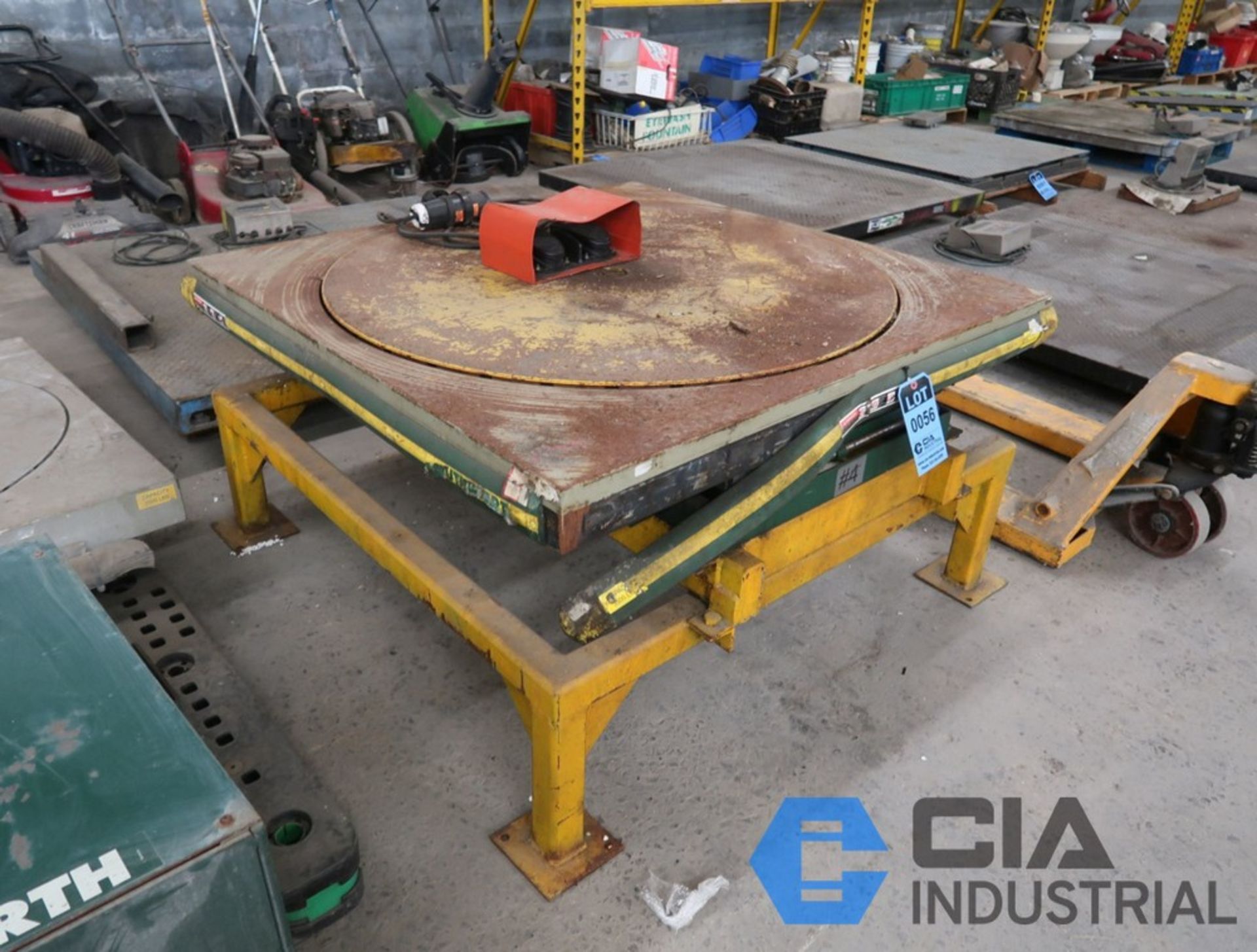3,500 LB. CAPACITY SOUTHWORTH ELECTRIC STAND MOUNTED ROTARY LIFT TABLE ...
