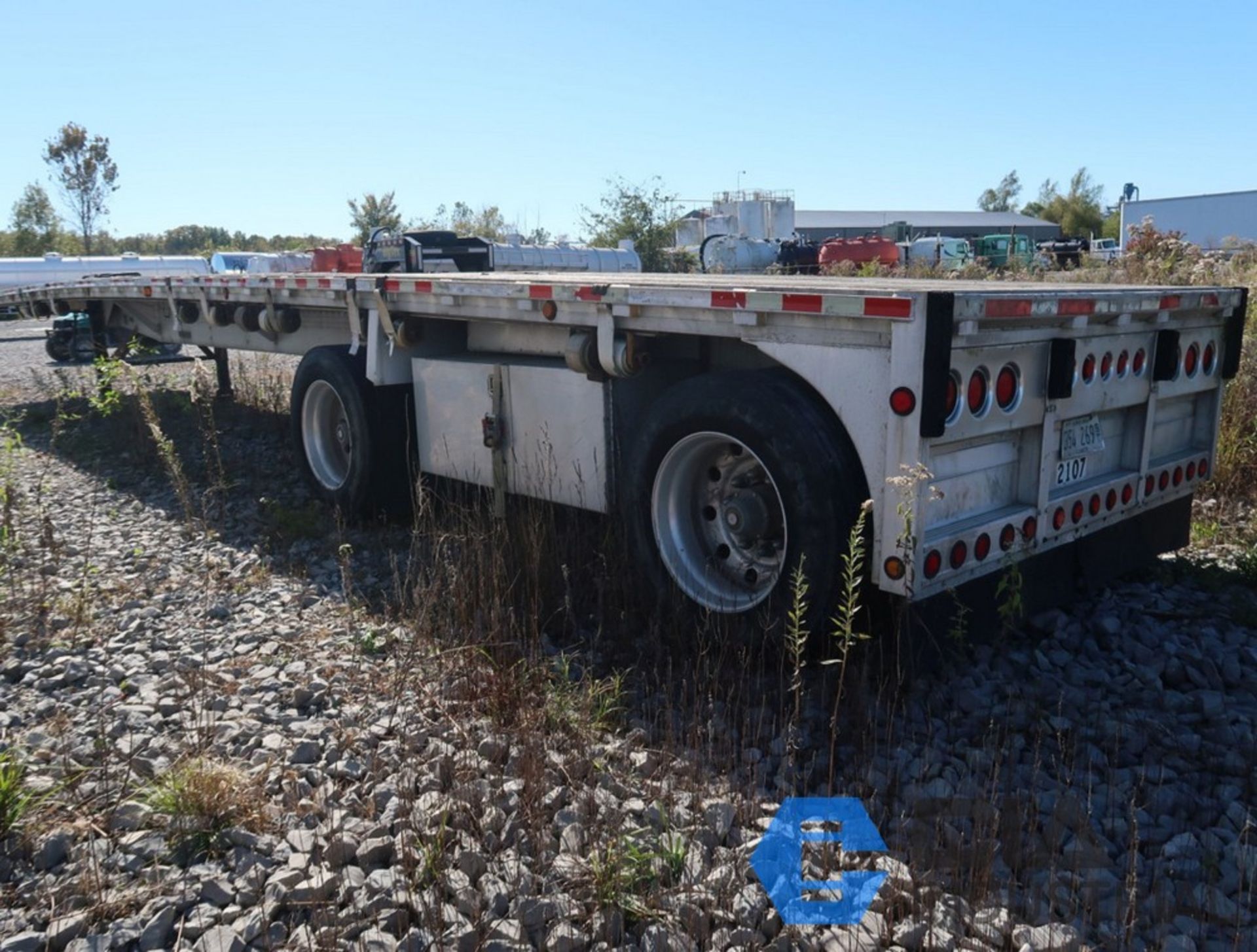 1998 RETNOUER TANDEM SPREAD AXLE ALUMINUM DECK FLAT BED TRAILER; VIN ...