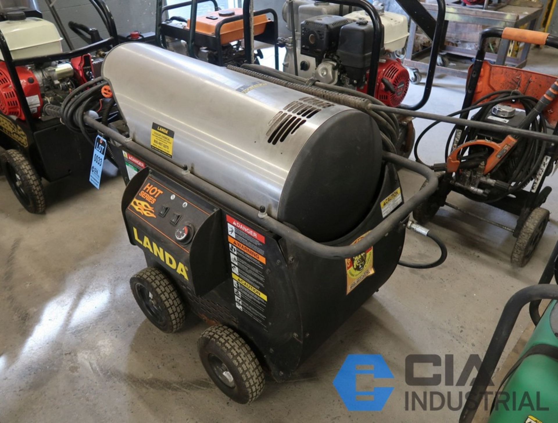 LANDA MODEL HOT2-1500D PORTABLE ELECTRIC PRESSURE WASHER; S/N 11090960 ...