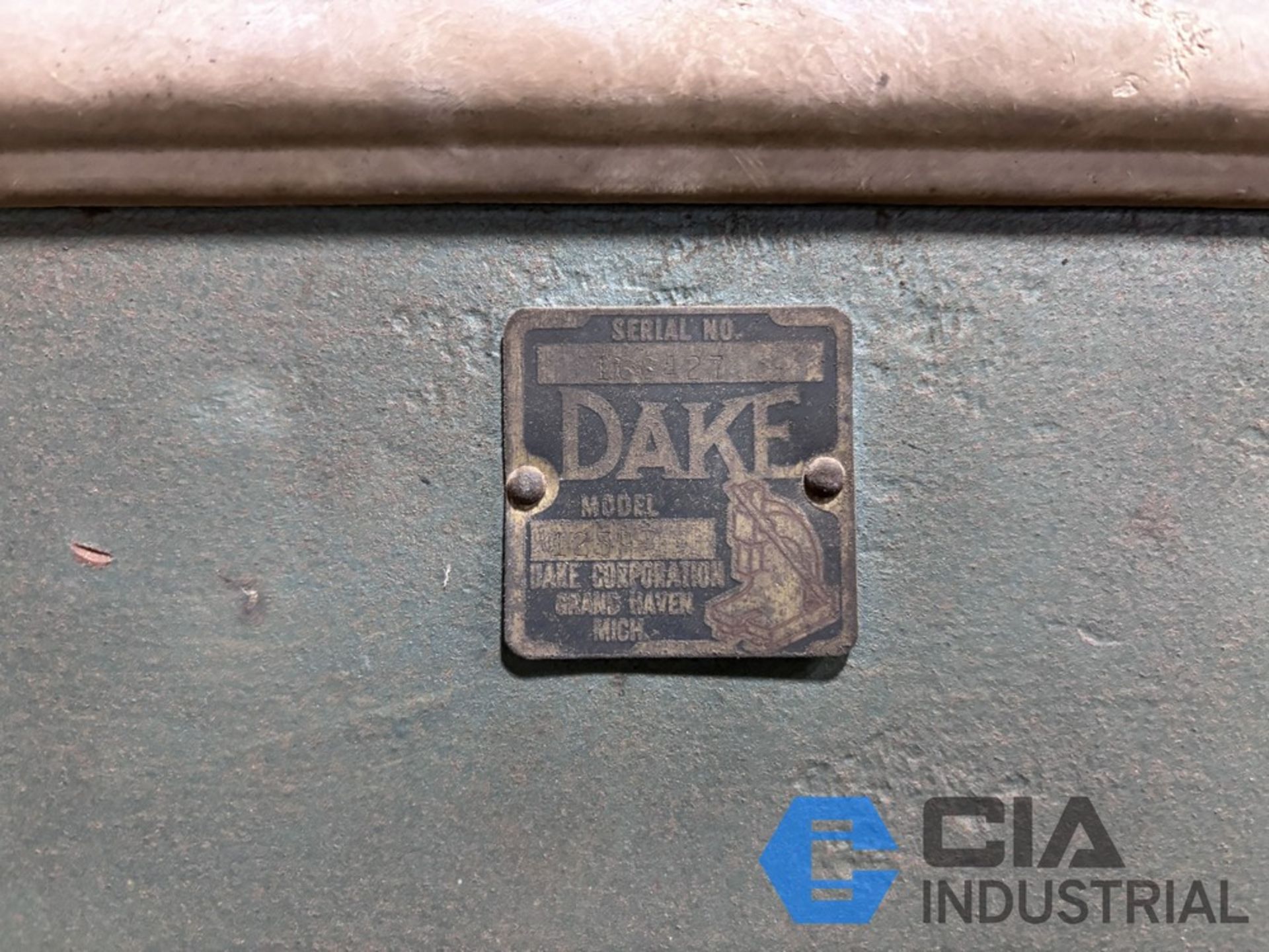 125 TON DAKE H-FRAME HYDRAULIC PRESS; 48" BETWEEN SIDE FRAMES - Located ...