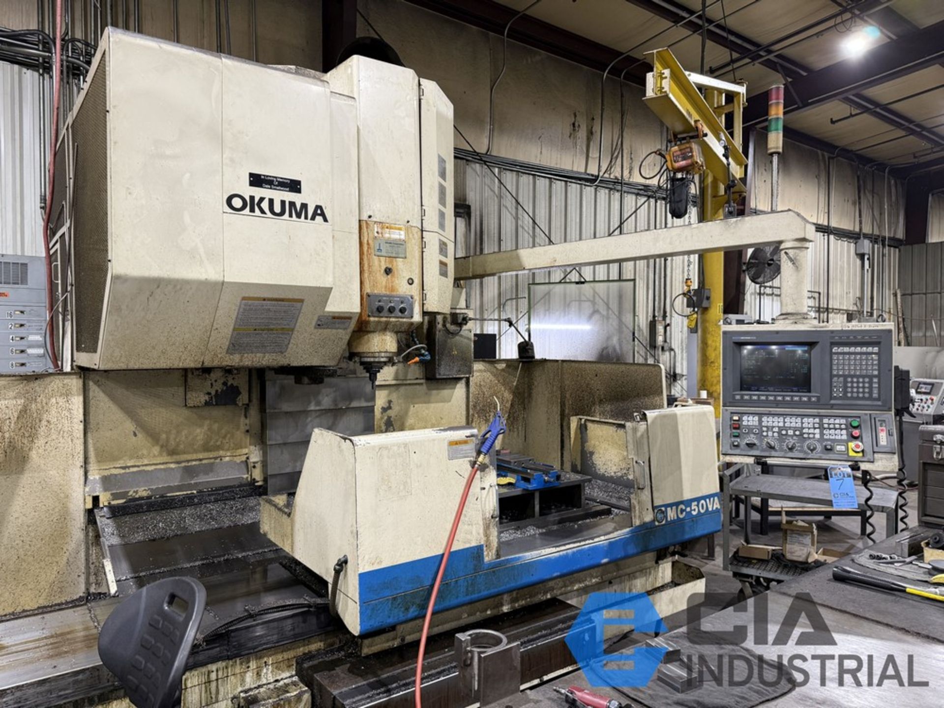 OKUMA MODEL MC-50VA VERTICAL MACHINING CENTER, 3-AXIS, 32-POSITION ATC ...