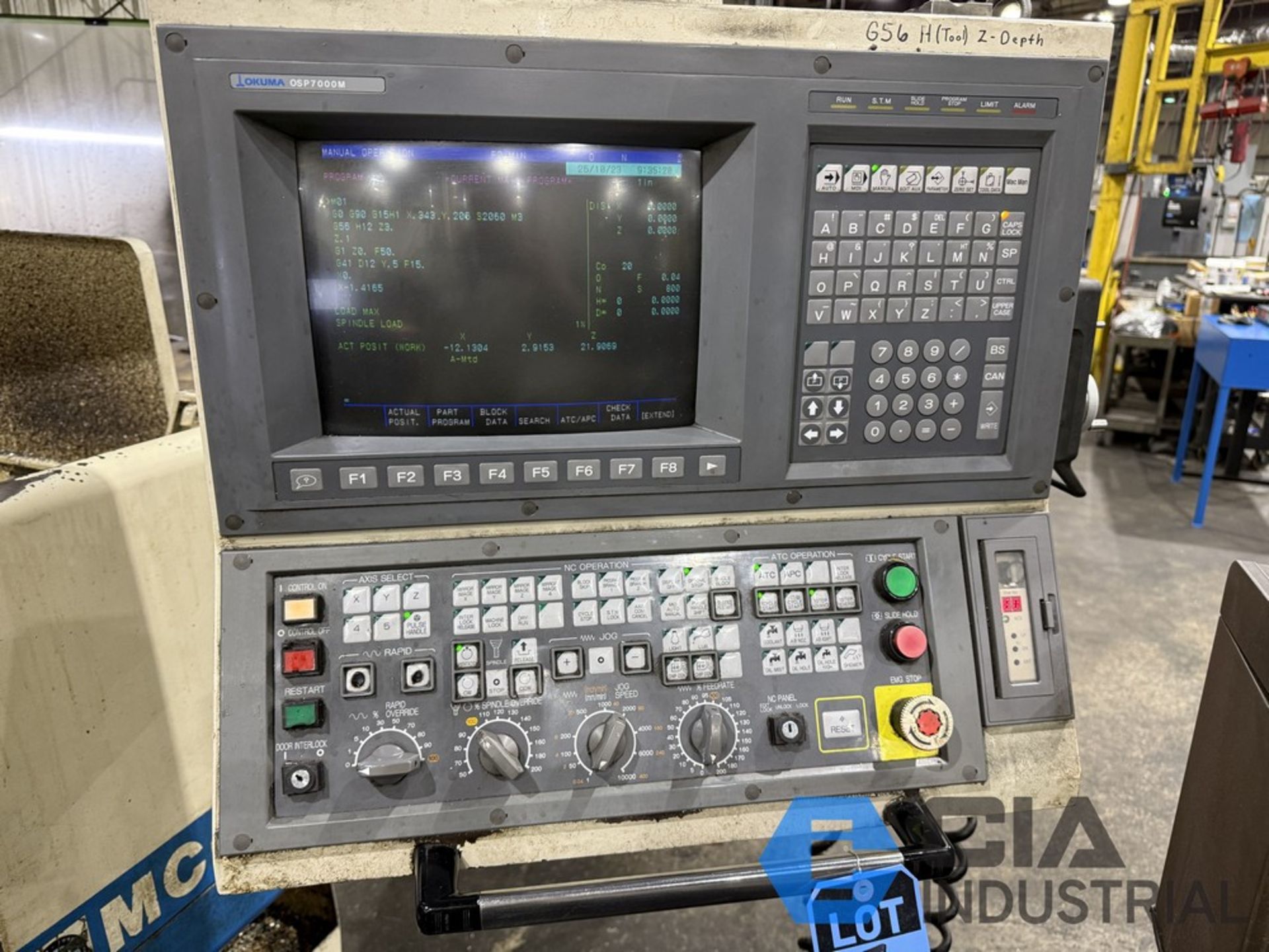 OKUMA MODEL MC-50VA VERTICAL MACHINING CENTER, 3-AXIS, 32-POSITION ATC ...