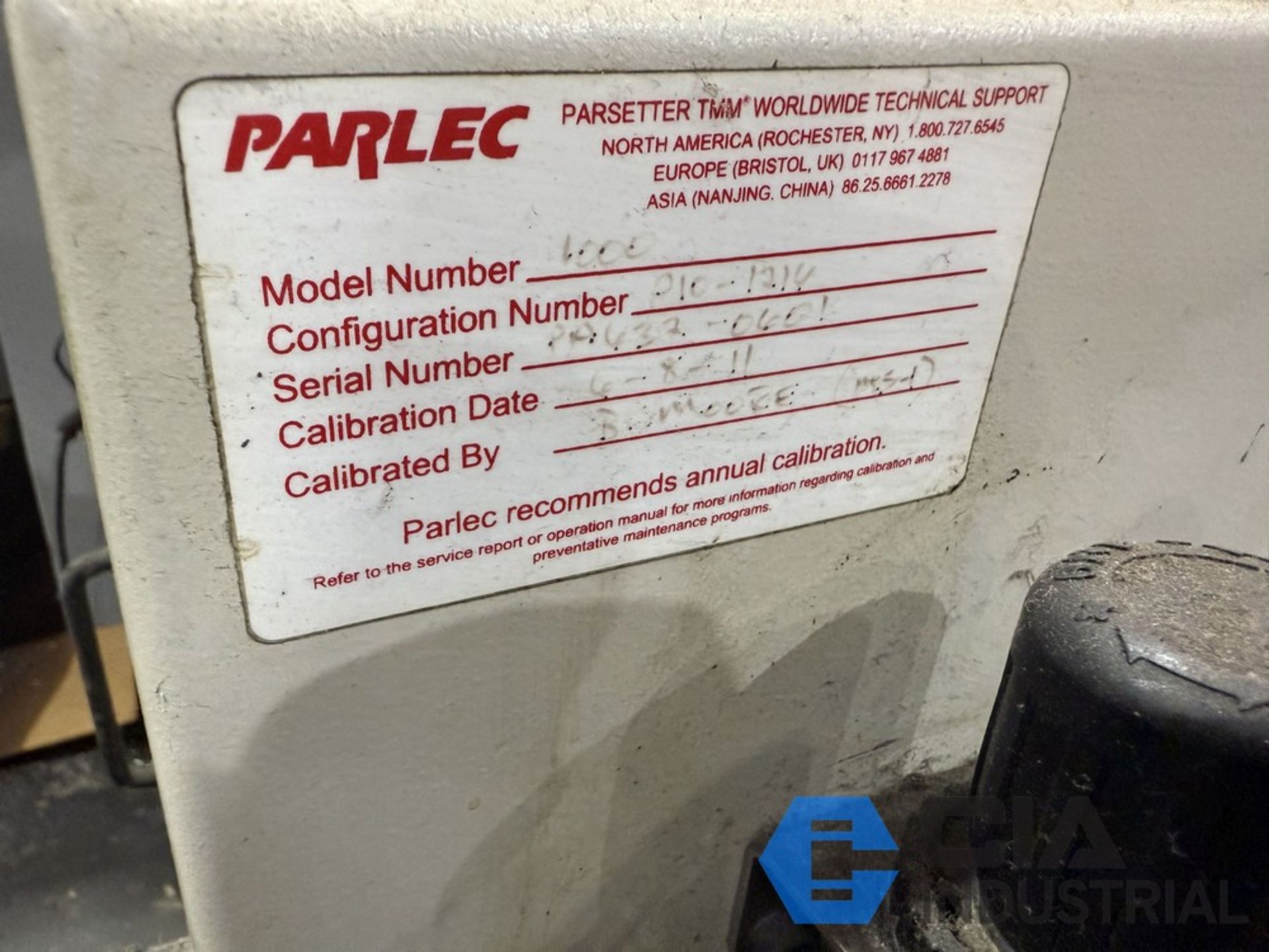 PARLEC SERIES 1000 TOOL PRESETTER, S/N PA632-0601 **BOARD ISSUE**