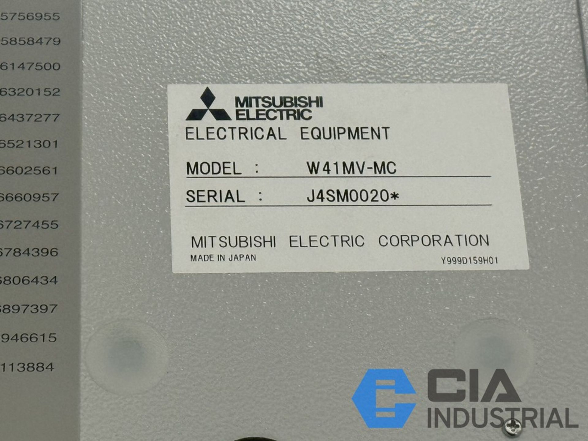 MITSUBISHI MODEL MV4800S CNC WIRE EDM, S/N 59CS4020 (2021); MITSUBISHI ...
