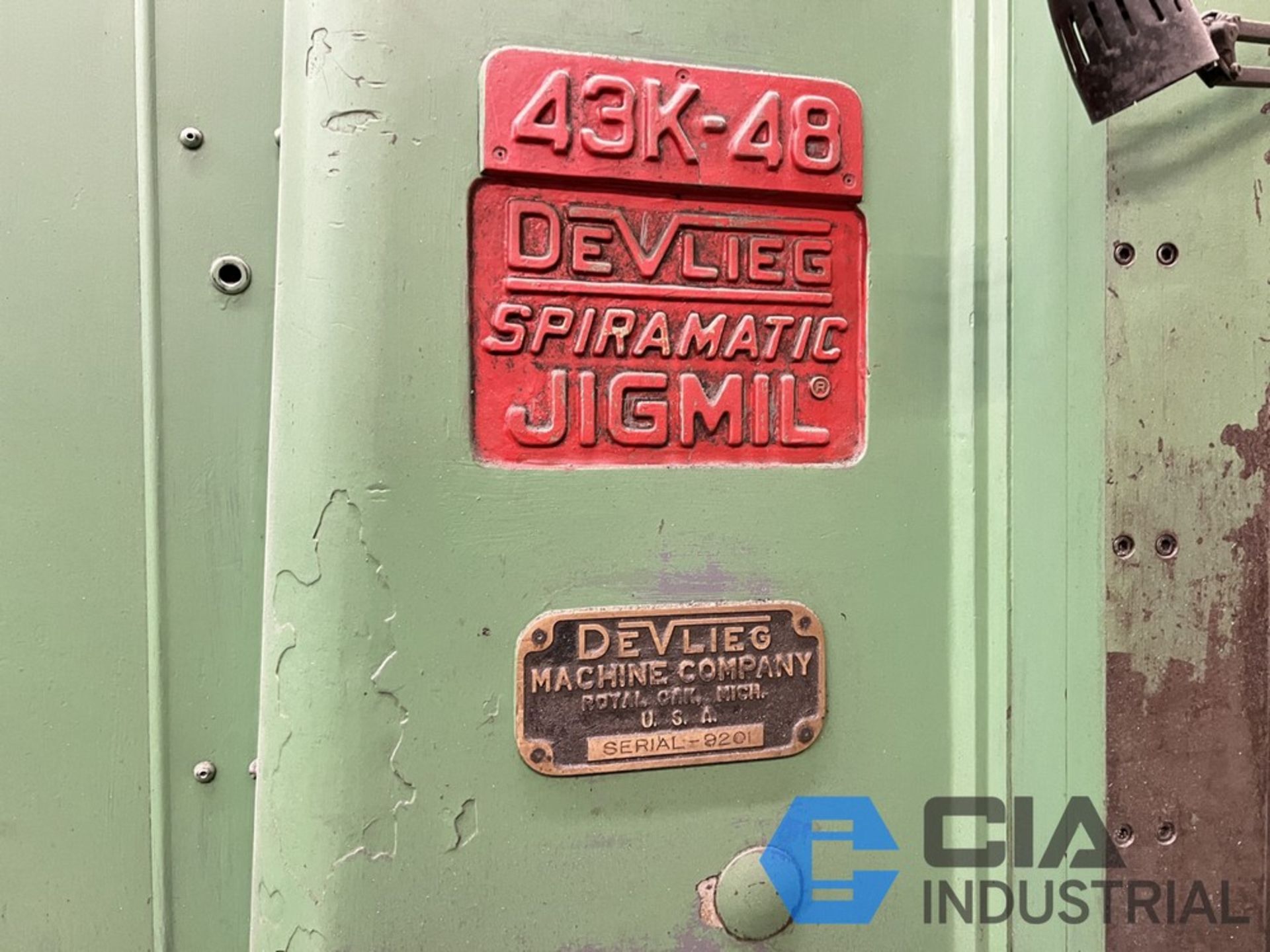 DEVLIEG MODEL 43K-48 SPIRAMATIC CNC JIGMILL; S/N 9201, HEIDENHAIN CNC ...