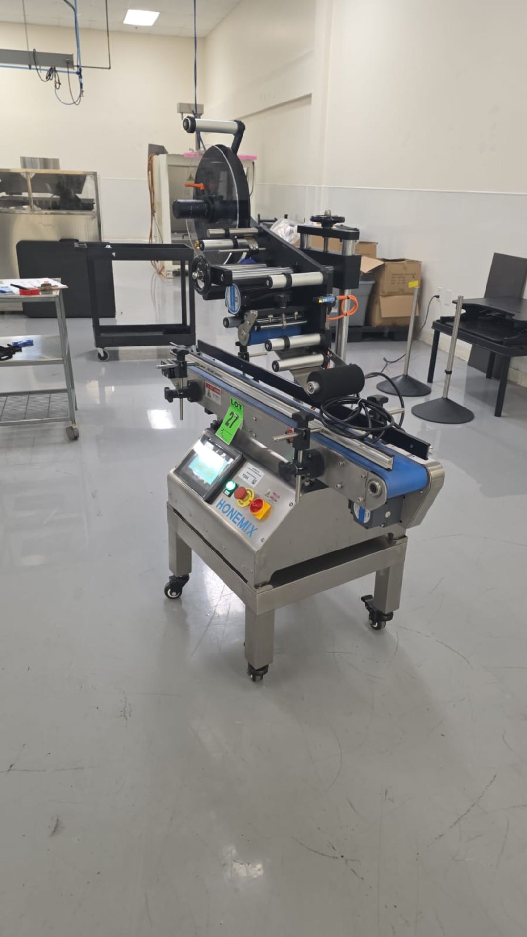 HONEMIX Semi-Automatic Self-Adhesive Sticker Label Applicator for flat ...