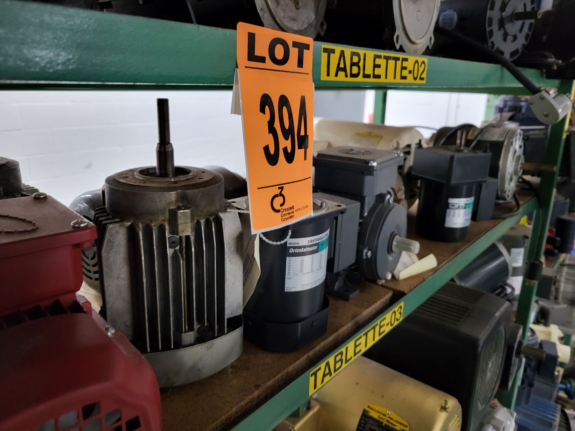 Contents of (6) Shelves of assorted Motors, electric, drive, gear ...