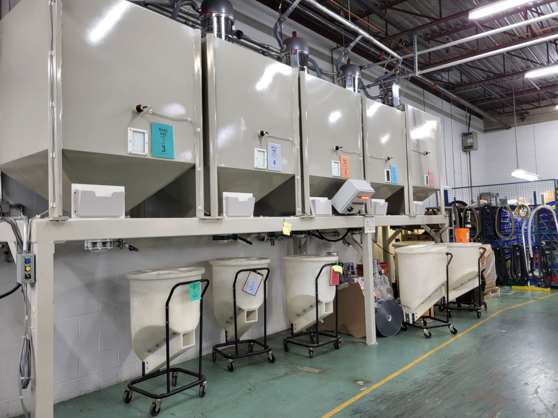 2017 MORETTO 5-Hopper mod. Logic Server Central Material Handling ...