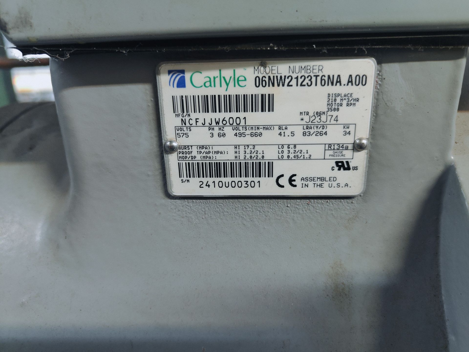 CARRIER 30HX Water-Cooled Packaged Screw Chiller mod. 30HXC096RA-161AA ...