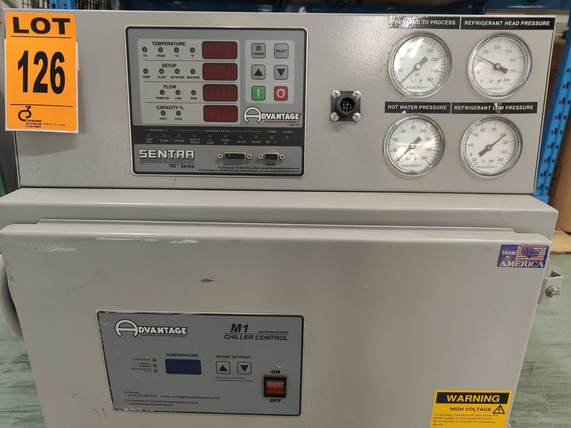 ADVANTAGE Maximum Chiller mod. BI-2WM1-1035HE, with M Chiller Control ...