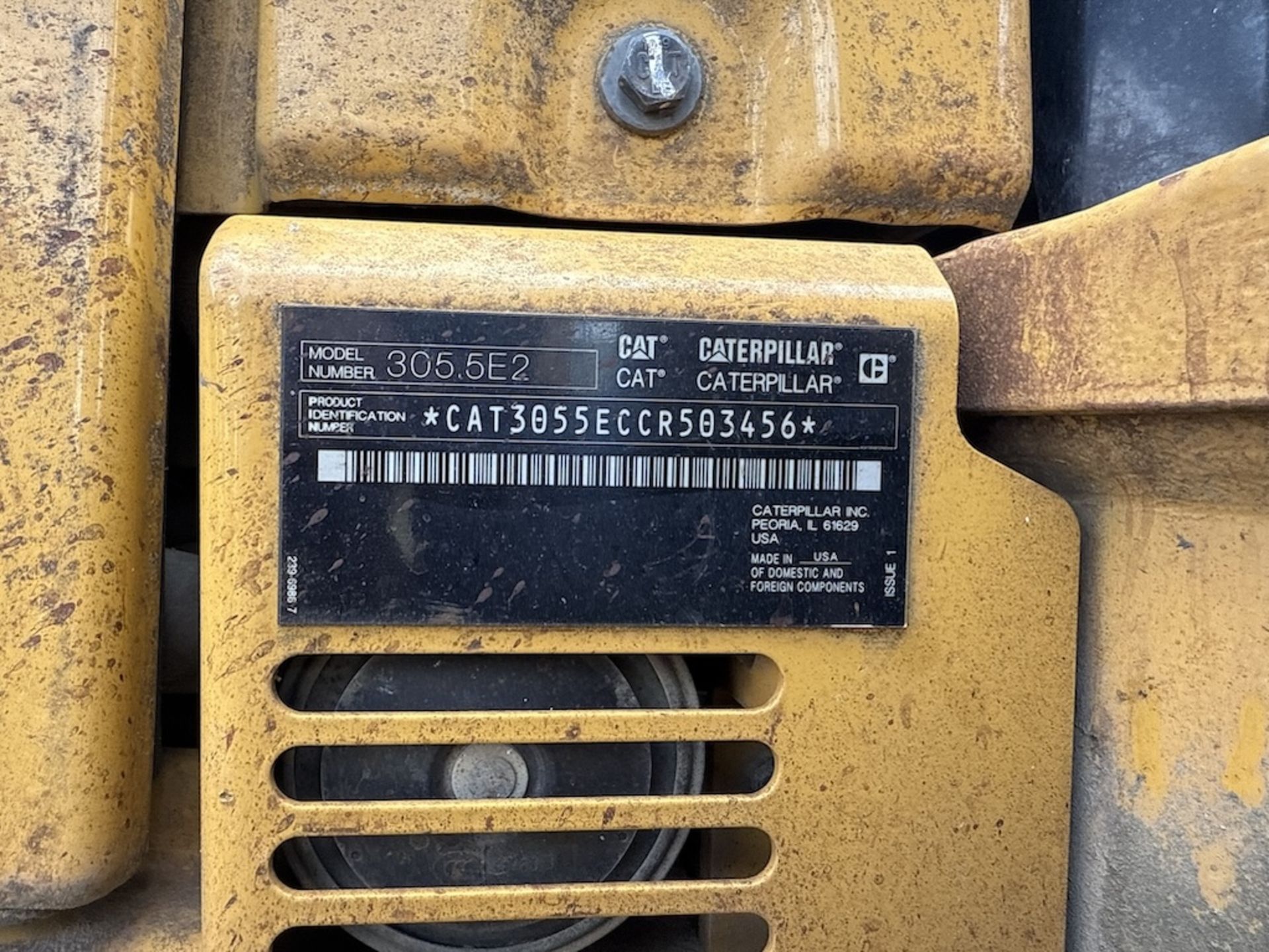 Make: caterpillar, make: 305.5e2, year: 2017, sn: cat3055eccr503456 ...