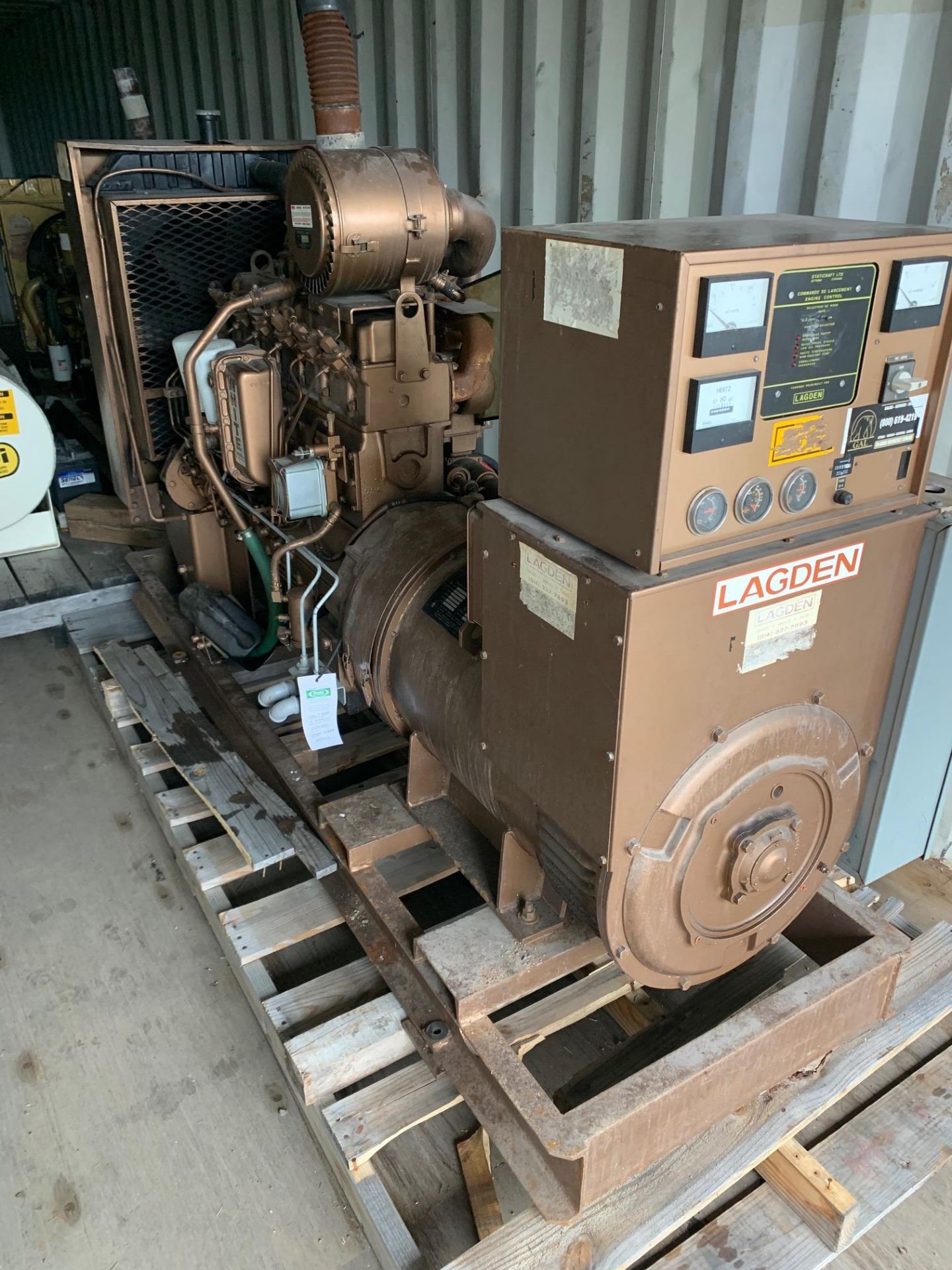 LAGDEN DIESEL GENERATOR 156KVA, ELECTRICS: 600V347V/3PH/60C, C/W ...