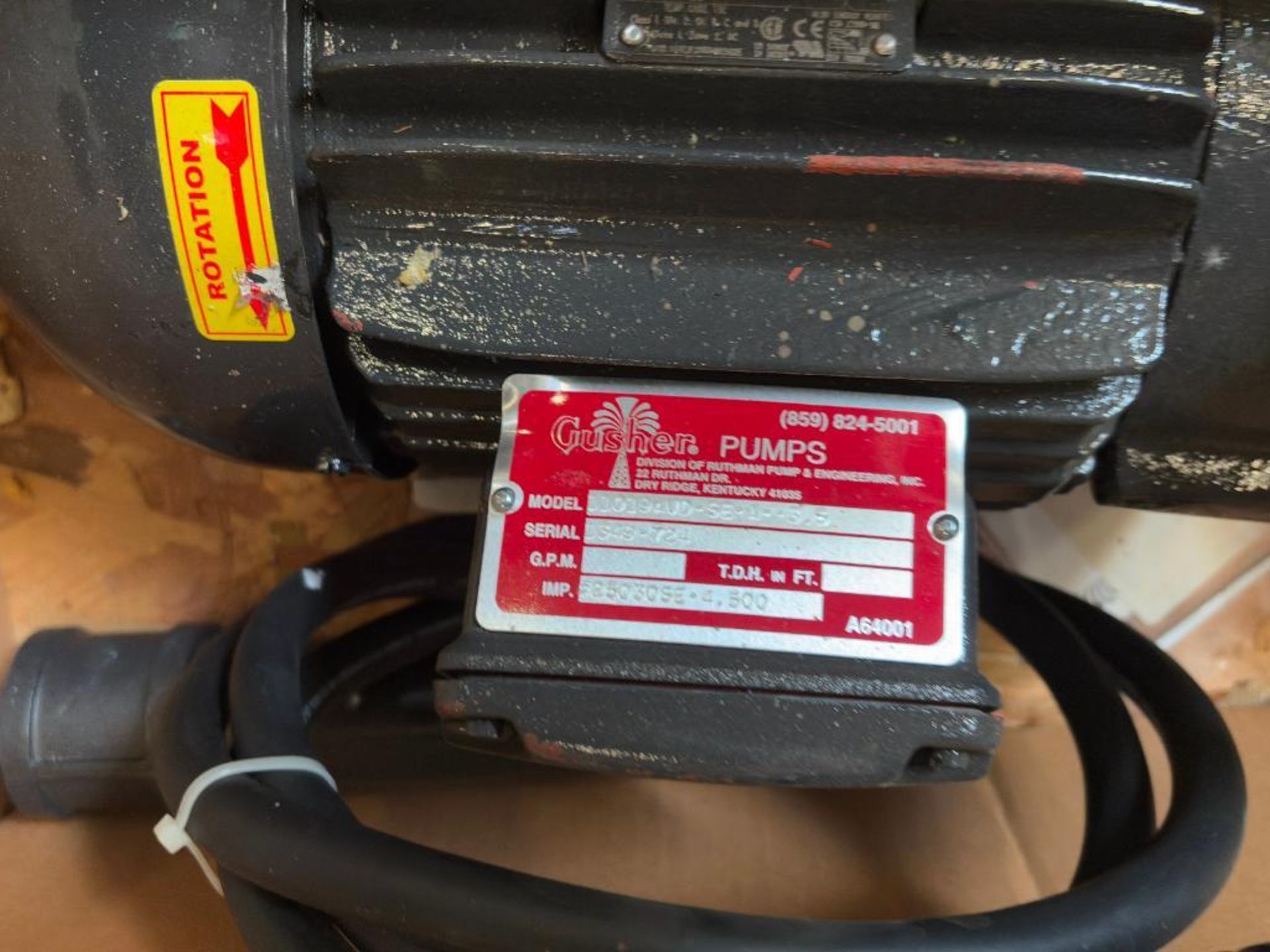 GUSHER PUMP, MODEL 1109AUD-SE-A-3.5, S/N 1349-724, NEW IN BOX
