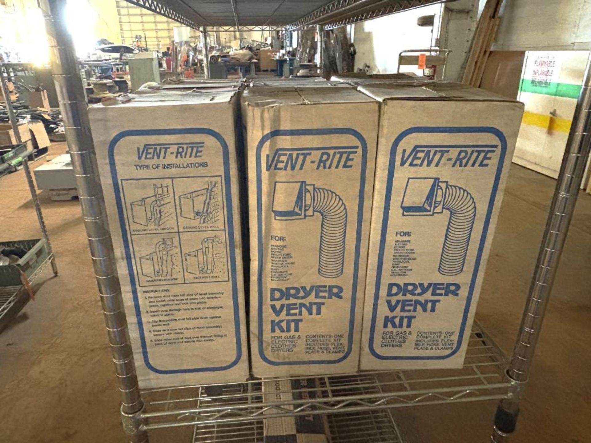 LOT OF (3) VENT RITE DRYER KIT, VVK46, 4" VENT HOOD, 4" X 6" DUCTING, 2 ...