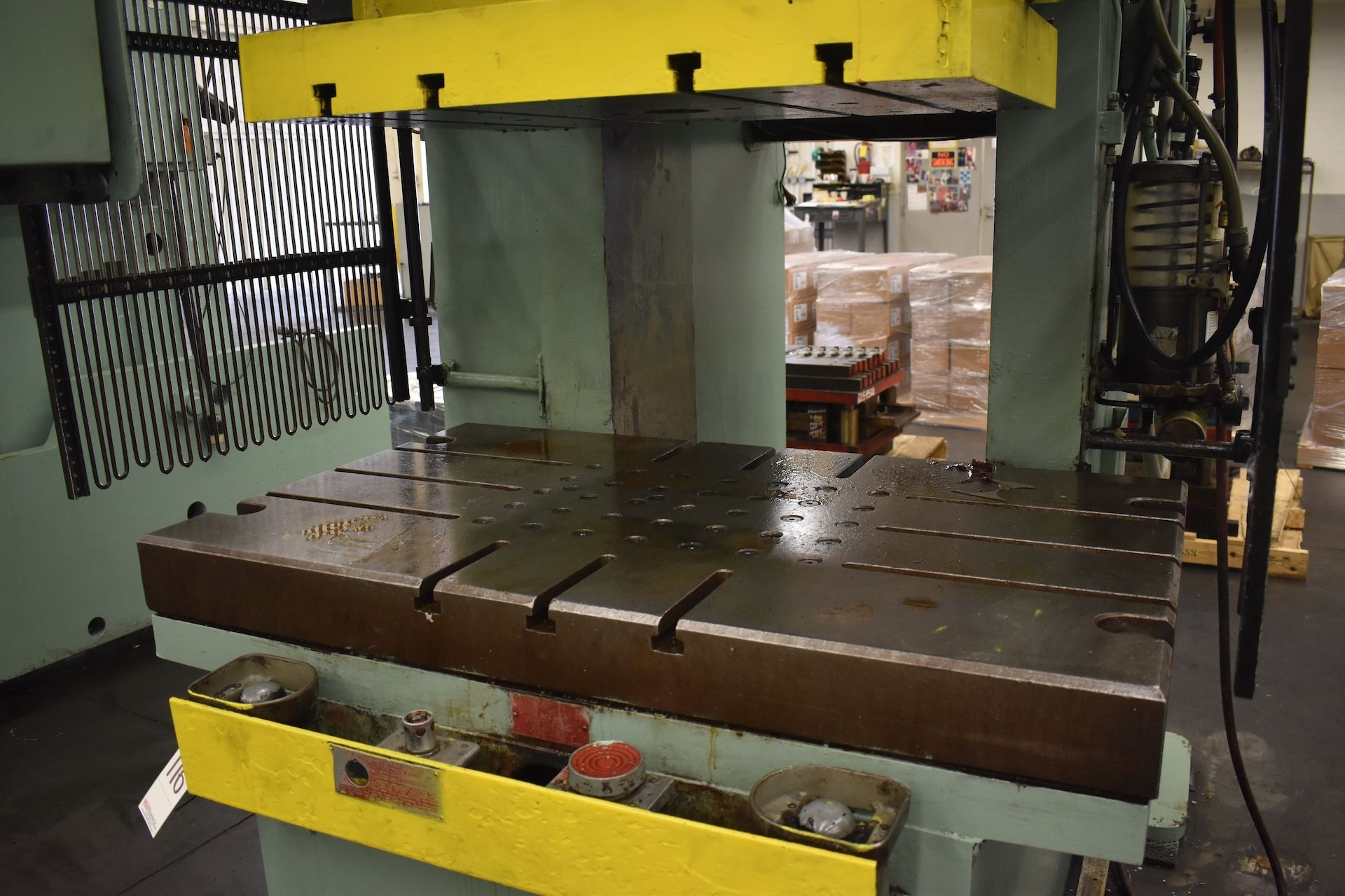 VERSON 150 TON GAP FRAME PRESS S/N 27630, 50 IN. X 30 IN. BED, 6 IN ...