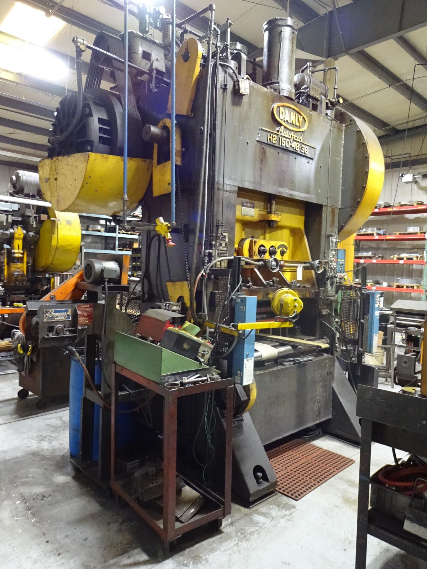 DANLY 150 TON MODEL H2-150-48-36 STRAIGHT SIDE SINGLE CRANK PRESS, S/N ...