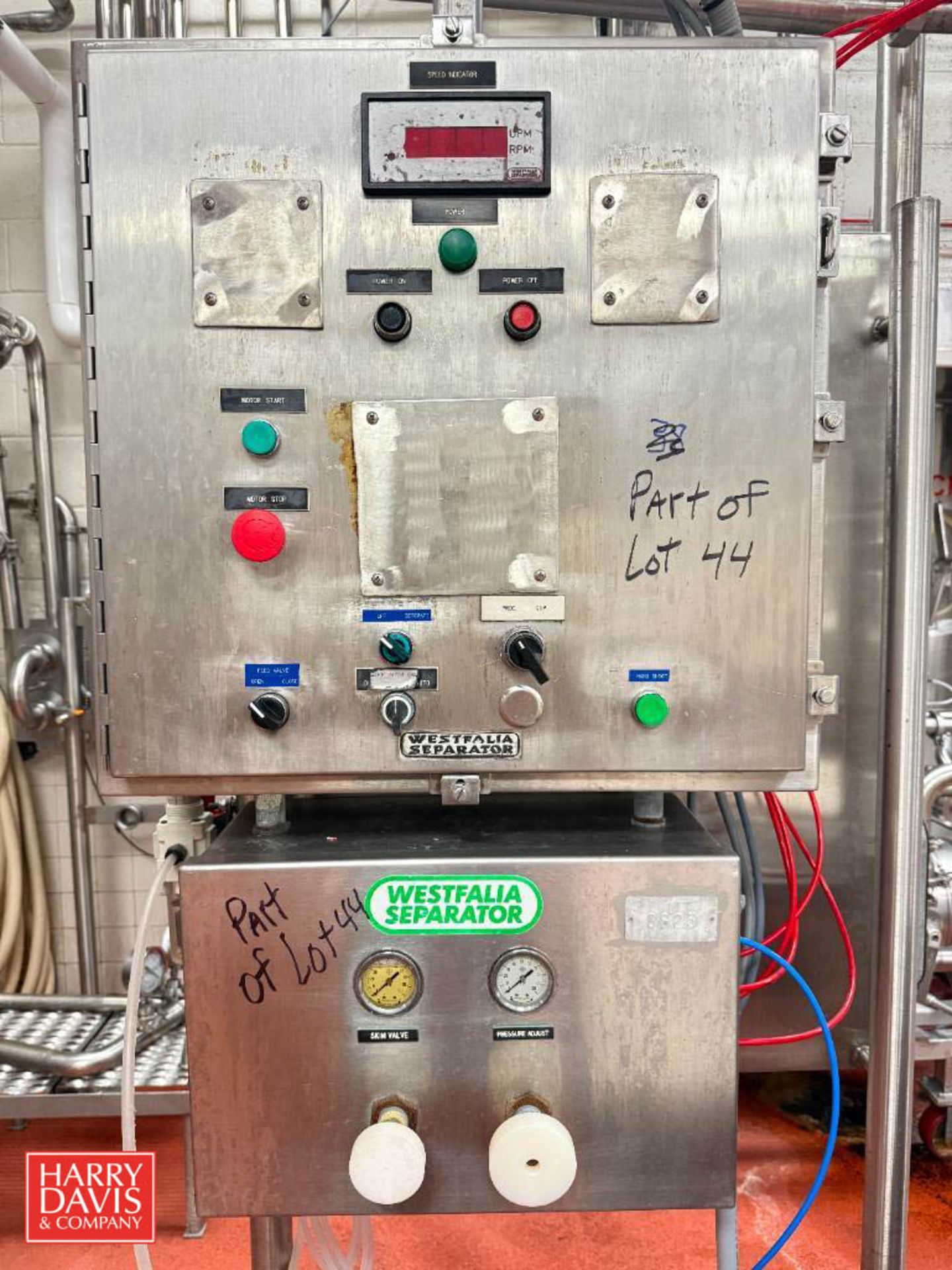 Westfalia Cream Separator, Model: MSD170-01-06, S/N: 1716553 with S/S ...