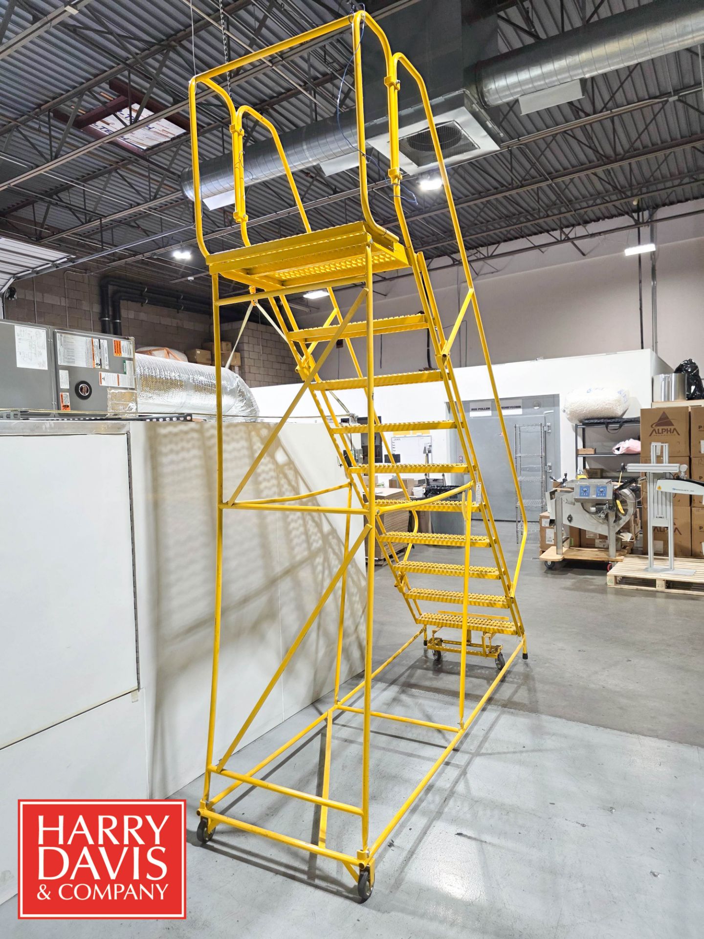 Cotterman Portable Stairs with Platform: 30" Width x 100" Height with ...