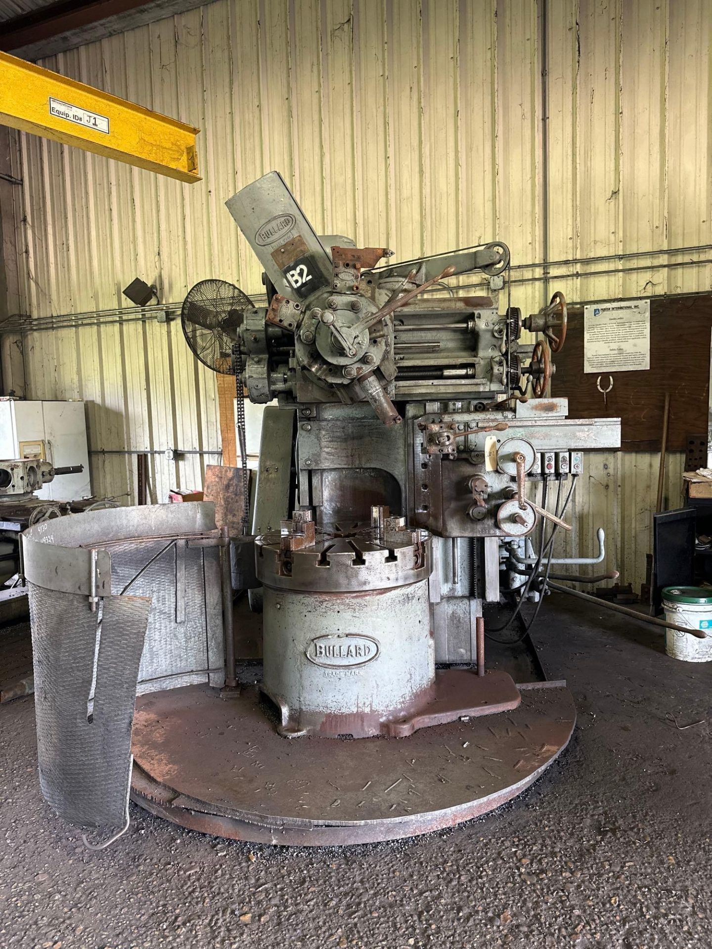 34 Bullard Vertical Turret Lathe, turret head, side head, 4 jaw chuck ...