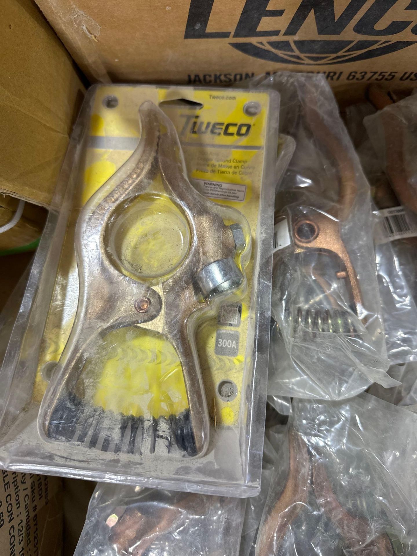 Lot of 32 Ground Clamps: (2) Tweco 300 Amp Copper Ground Clamp, (30 ...