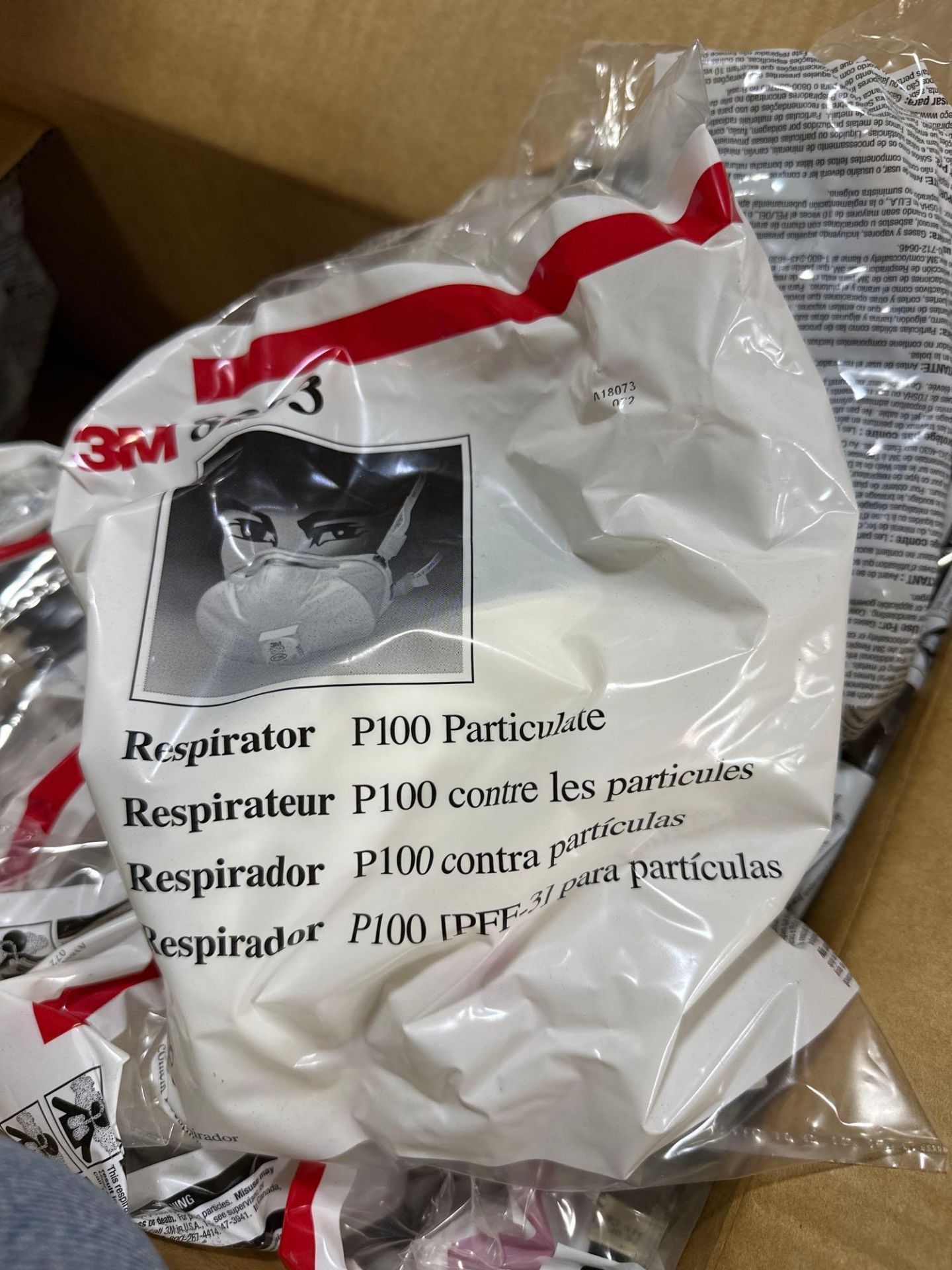 Lot of 8 Boxes: New 3M Particulare Respirator P100 Masks, 20 Per Box