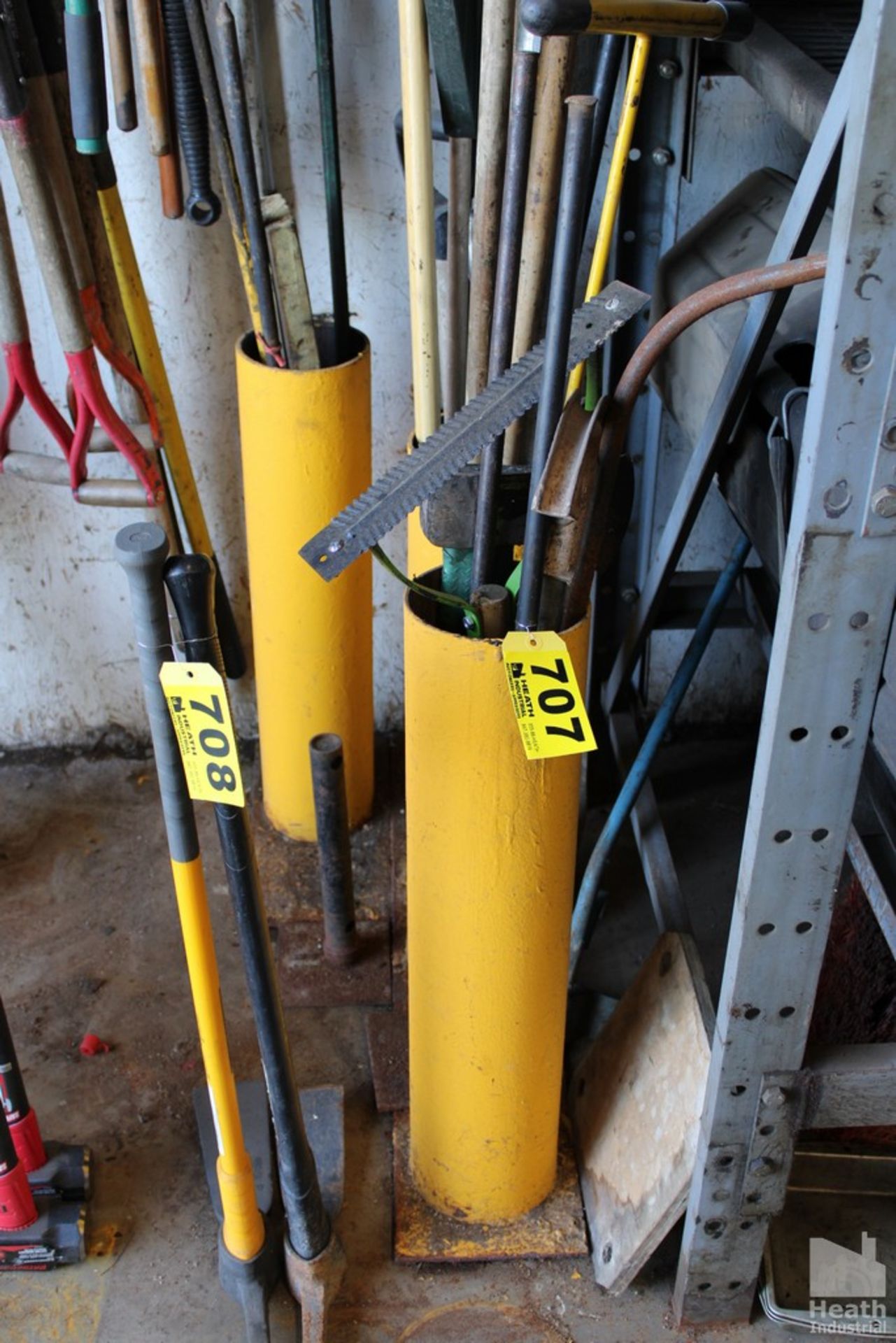 ASSORTED TOOLS IN STEEL PYLONS