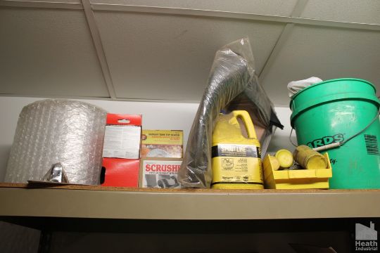 (2) SHELVES OF ASSORTED CARPENTERS CHALKS AND CHALK LINES