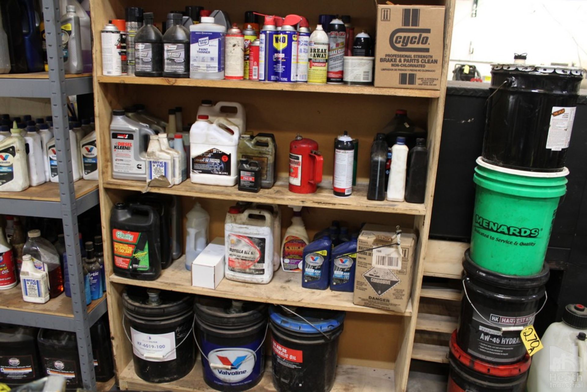 LARGE QTY OF ASSORTED OILS, CLEANERS AND LUBES