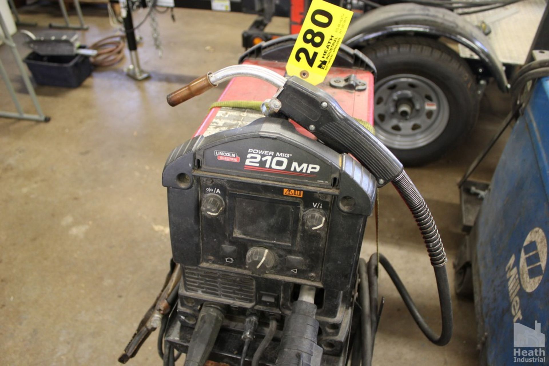 LINCOLN POWER MIG 210 MP WELDER WITH CART