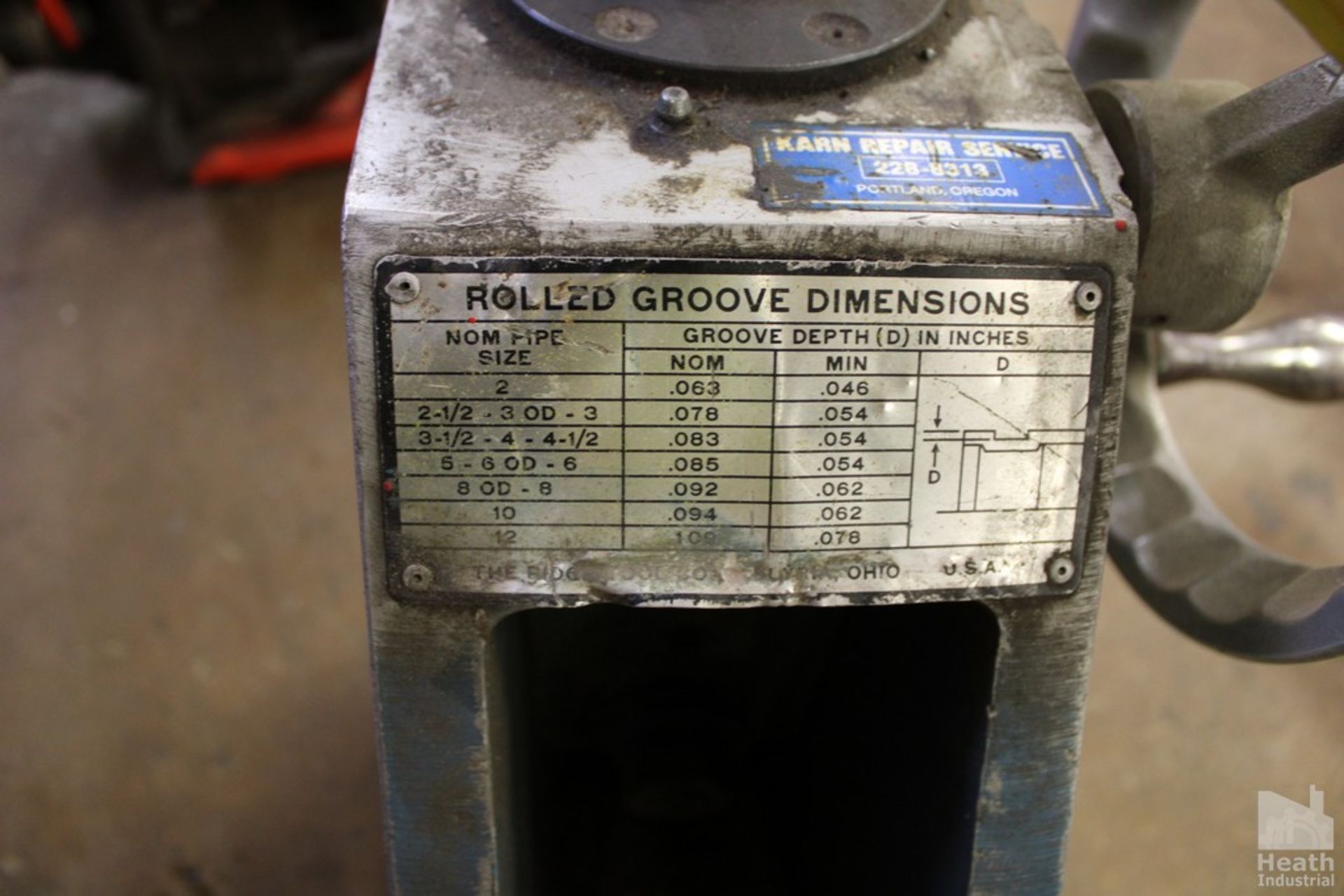 RIDGID 925 ROLL GROVER