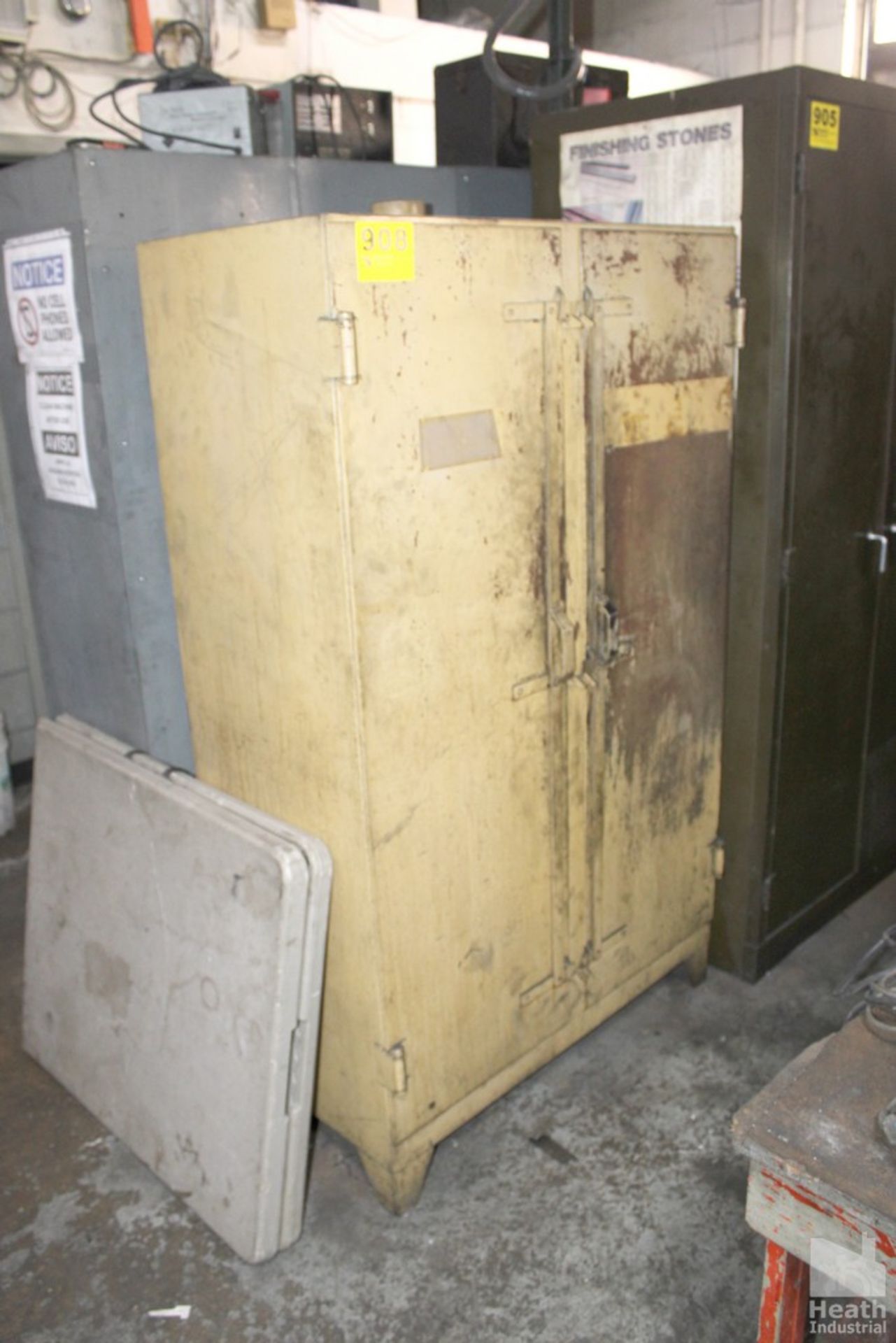 TWO DOOR STEEL SHOP CABINET 65" X 39" X 19"