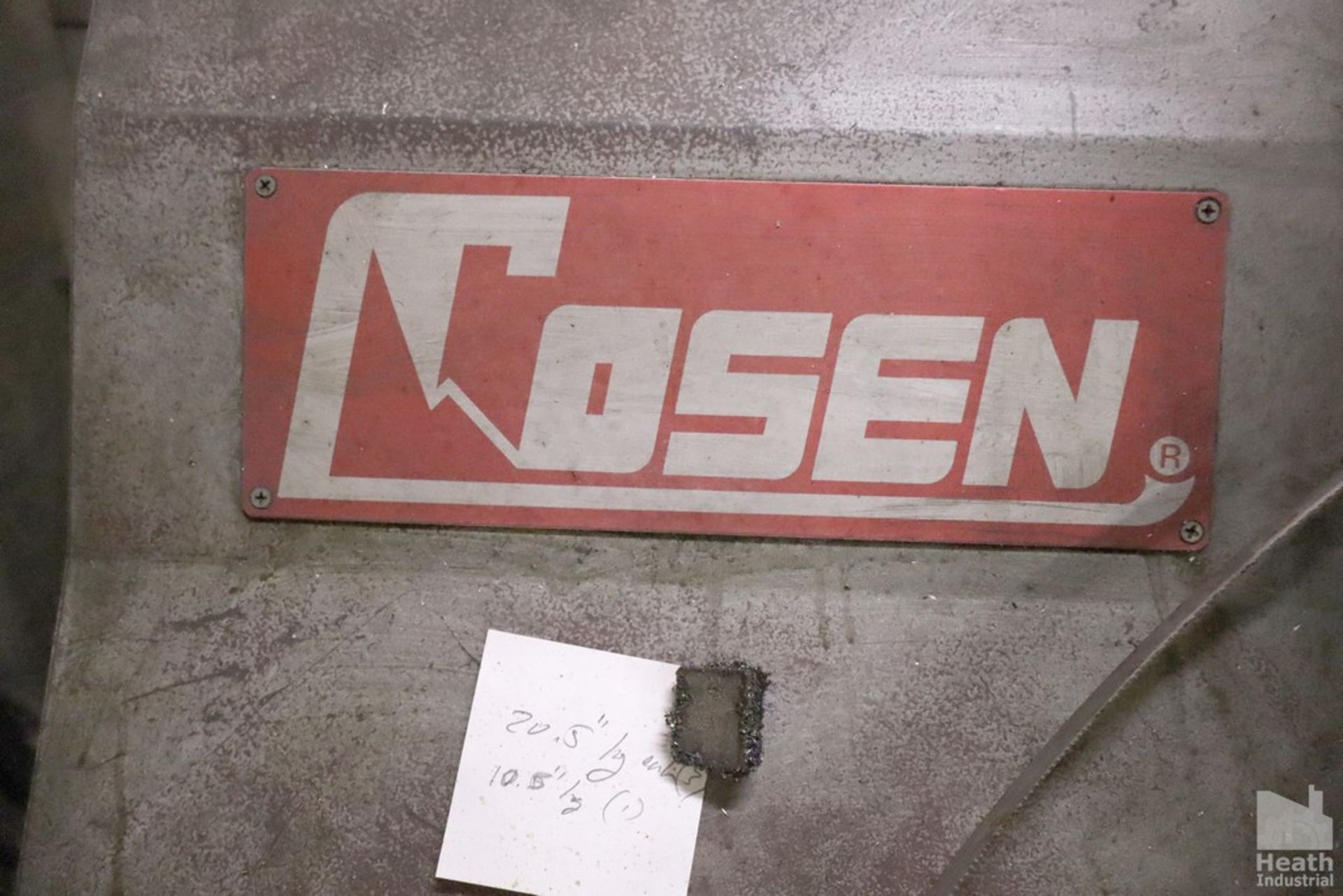 COSEN 11" X 9.8" MODEL AH250H AUTOMATIC HORIZONTAL BAND SAW, S/N 933762