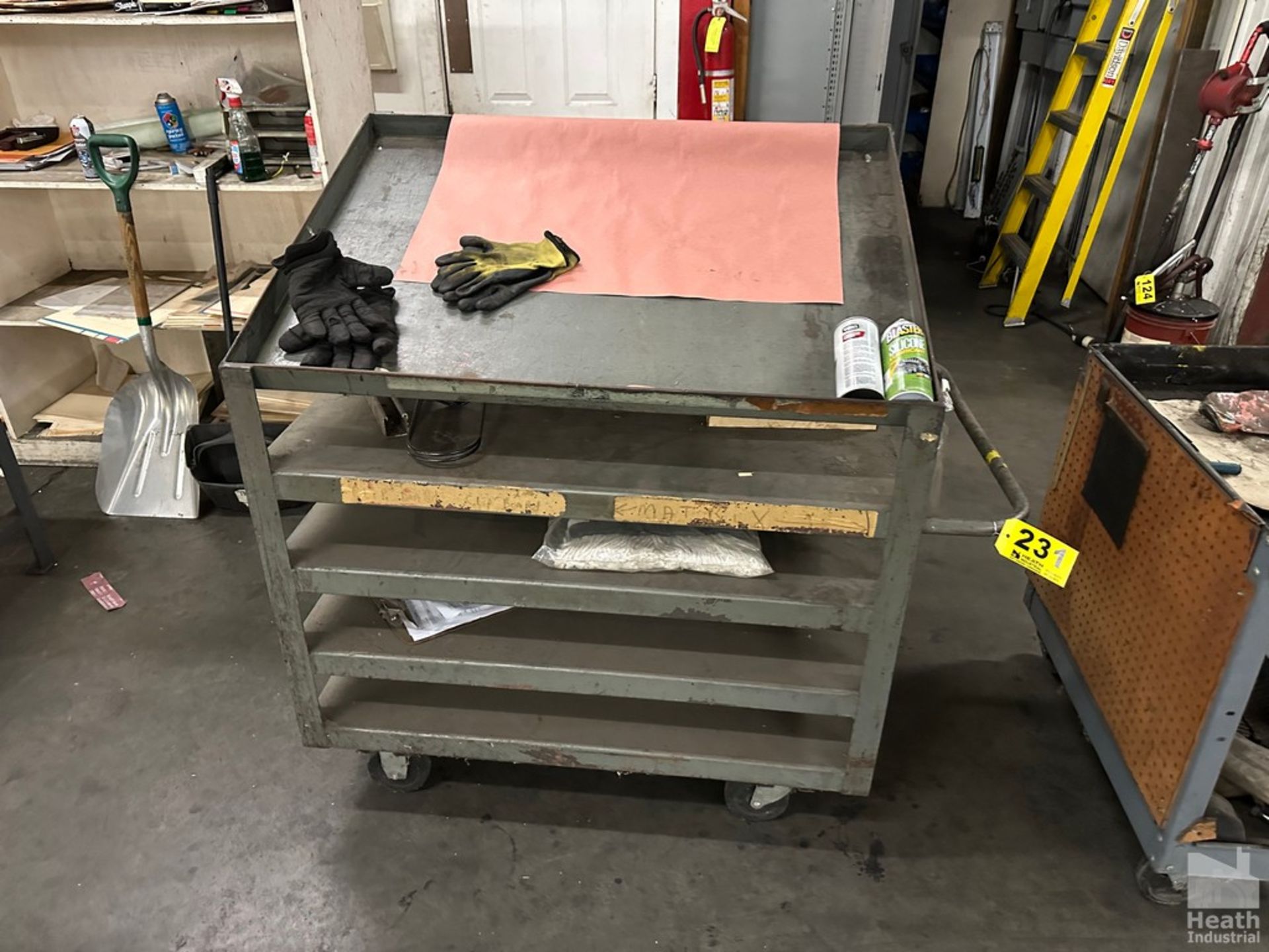STEEL SHOP CART 42' X 30" X 48"