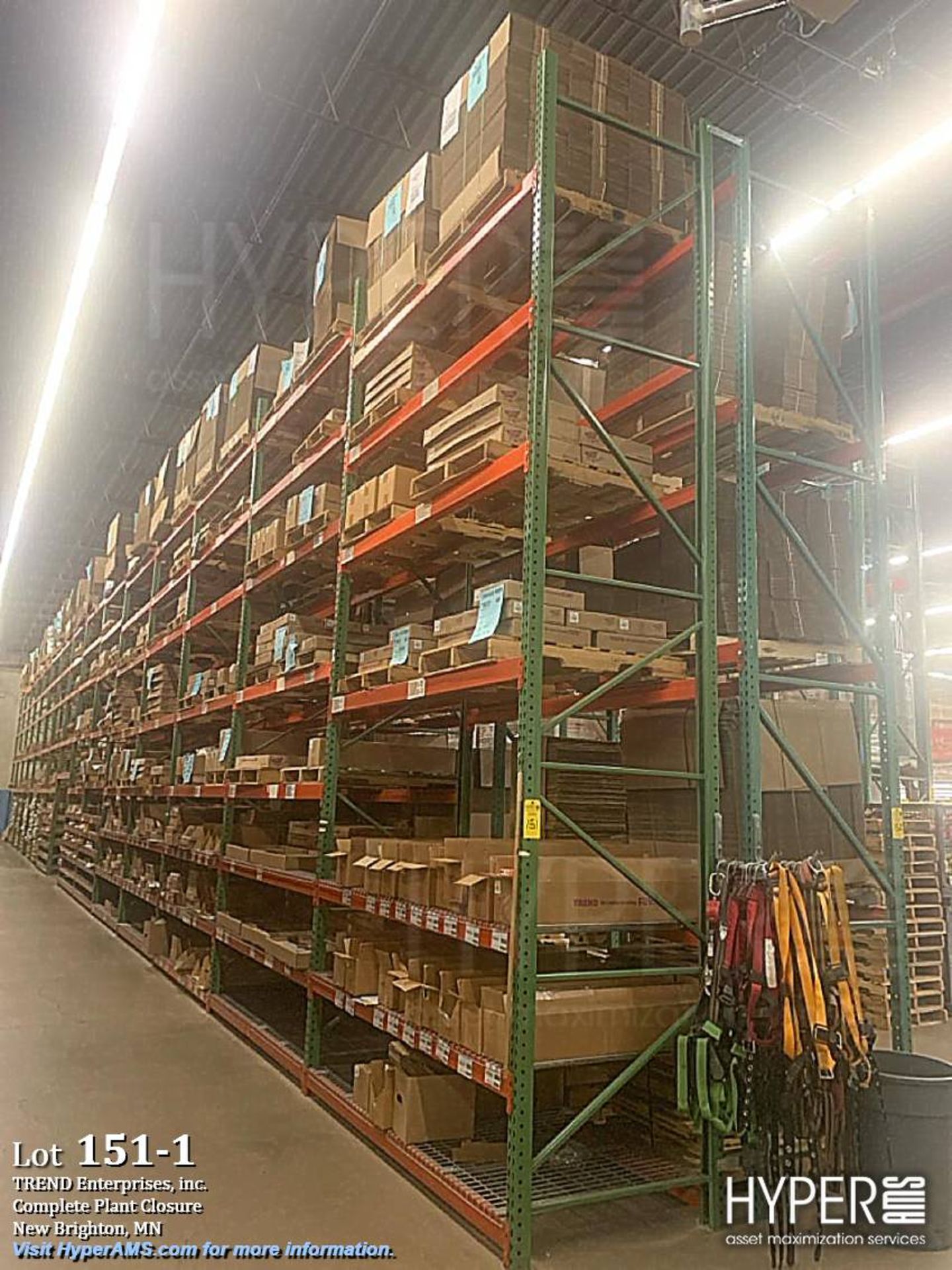 (15) Sections of High-Capacity Industrial Pallet Racking with (22) 18ft ...