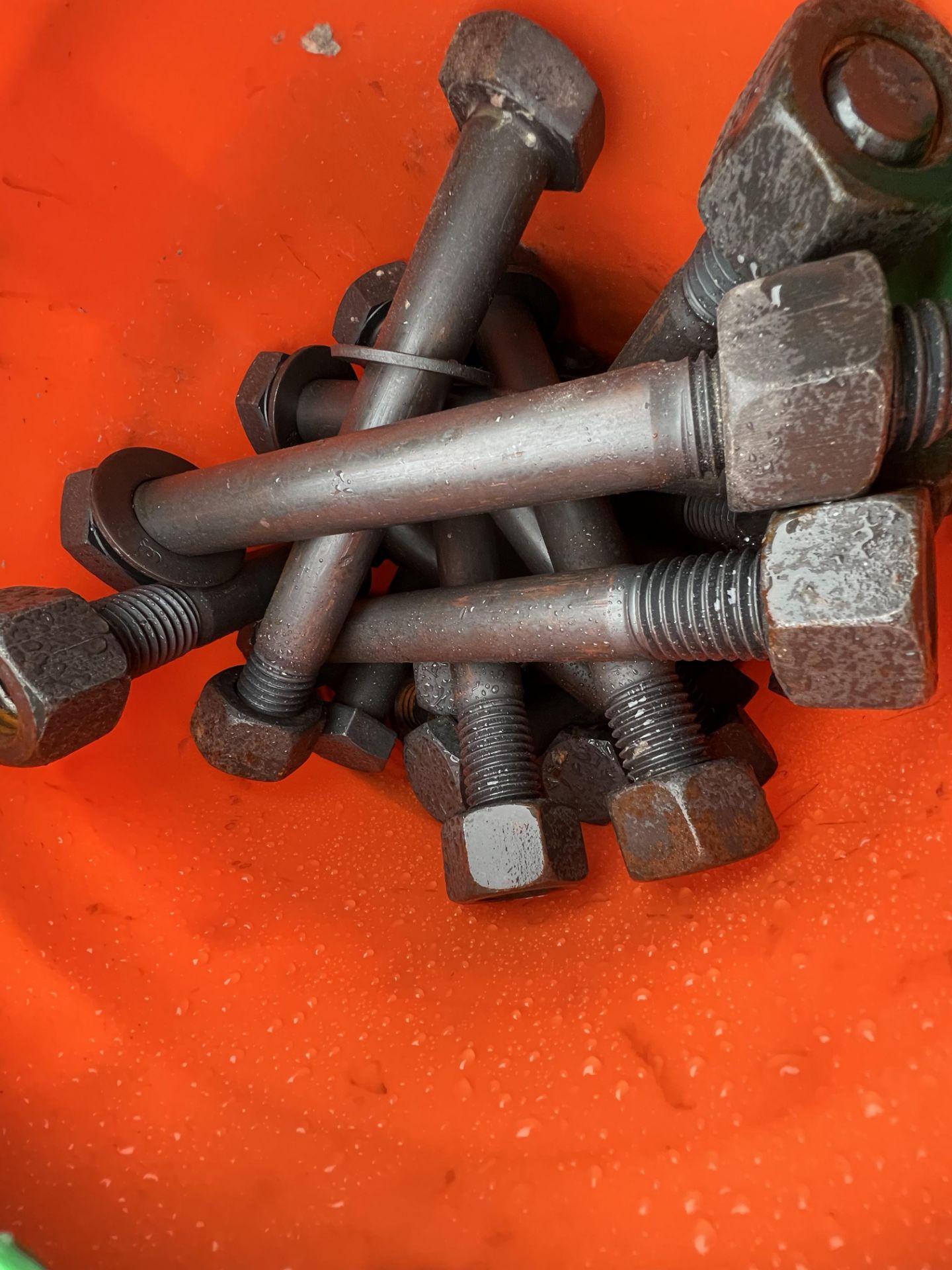 LOT OF APPROX. (55) 12"DIA X 22"H BUCKETS OF A490325 STRUCTURAL STEEL ...