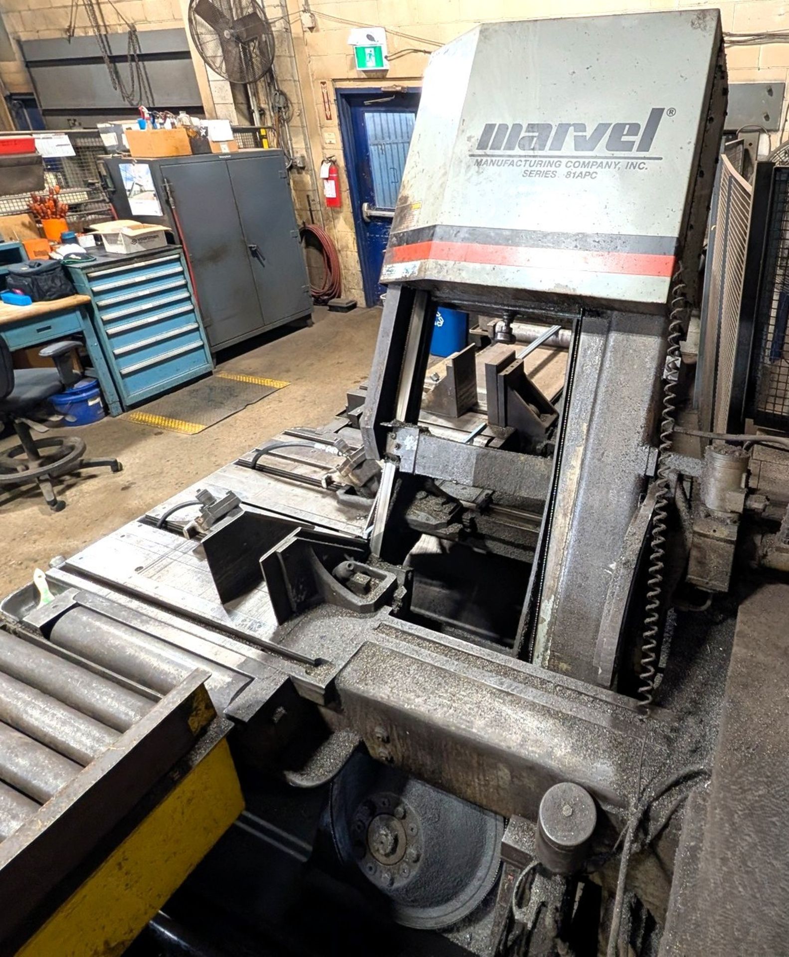 MARVEL SERIES 81 APC VERTICAL BANDSAW, MODEL 81A12PC, S/N E-512812PC ...