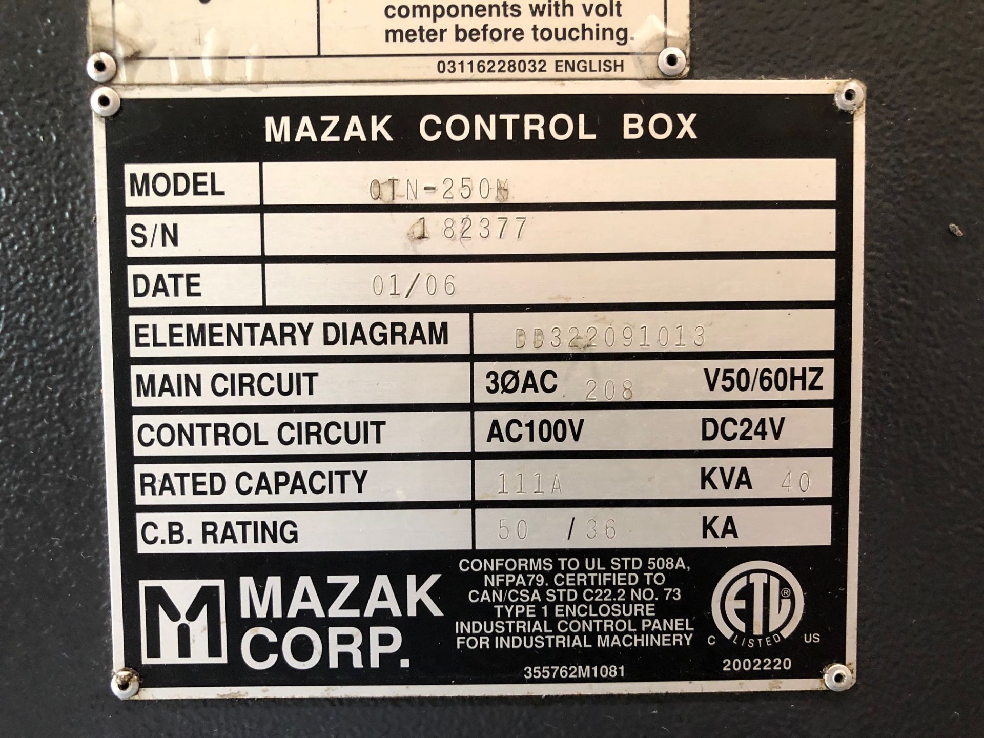2006 MAZAK QUICK TURN NEXUS 250M-500 CNC LATHE W/LIVE TOOLING, MAZATROL ...