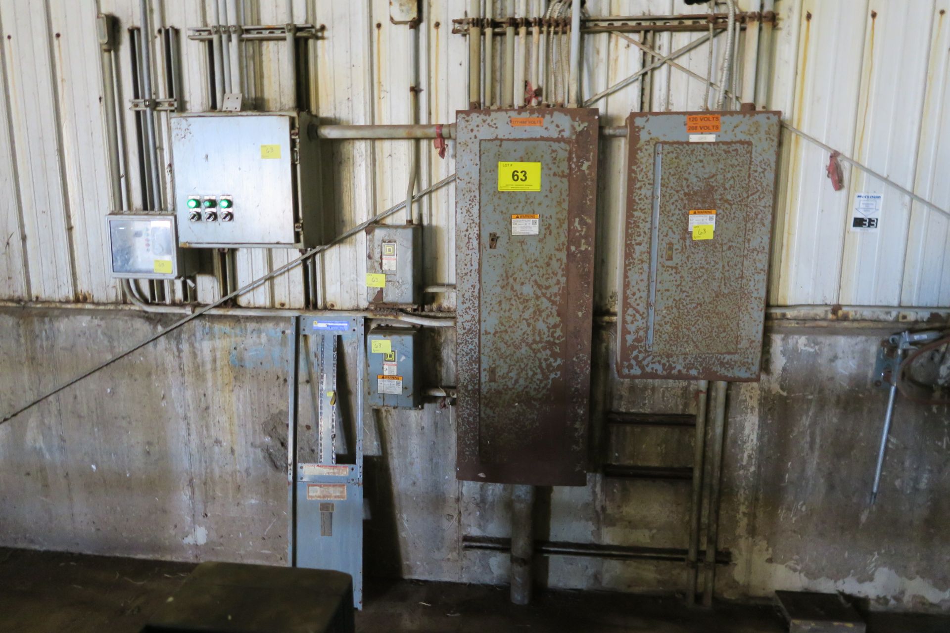 LOT OF (6) PANELS, 200 AMP BREAKER PANEL, 100 AMP BREAKER PANEL, (2 ...