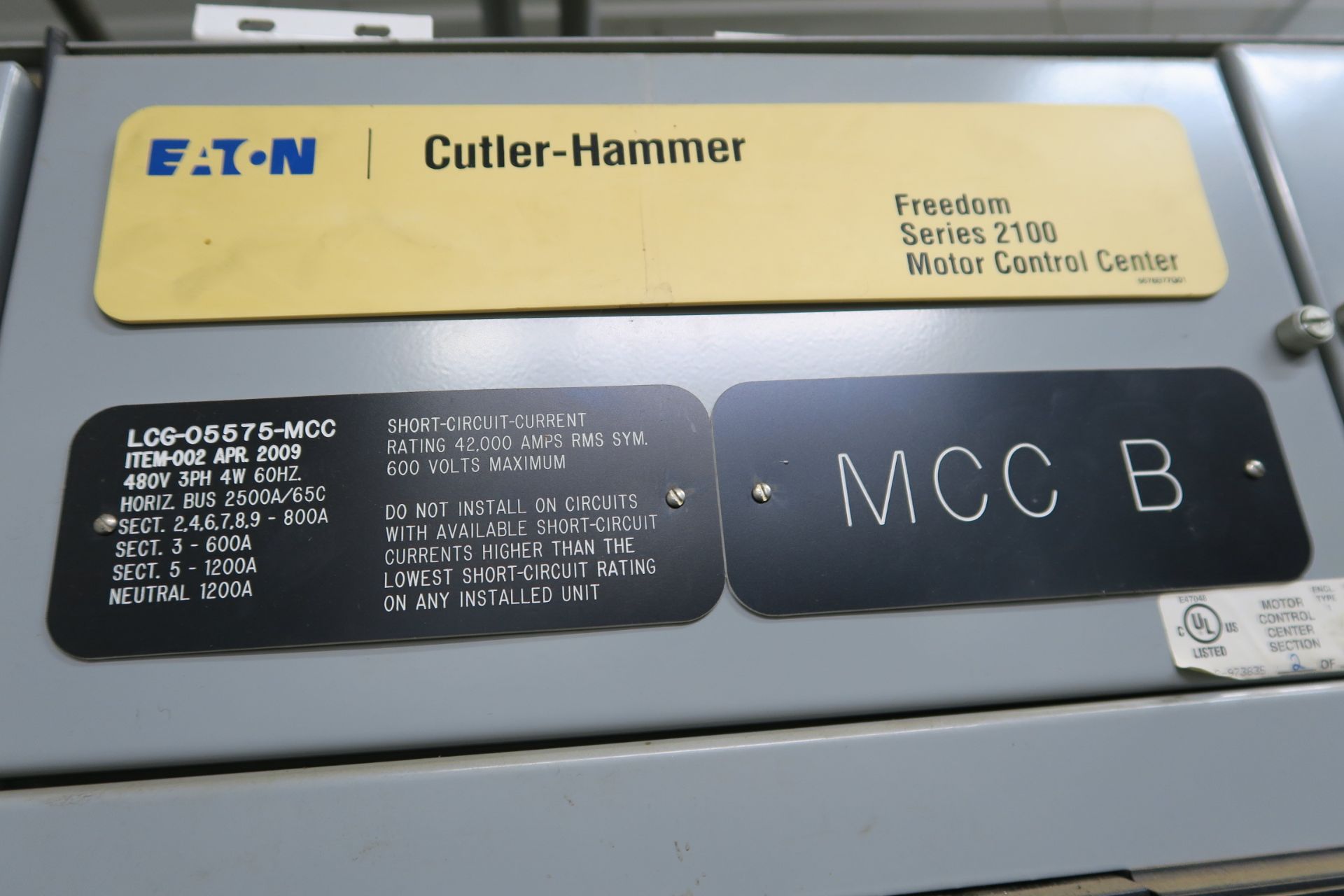 EATON CUTLER-HAMMER MAGNUM DS MDNC20 2000 AMP FRAME (MCC B LCG-05575 ...