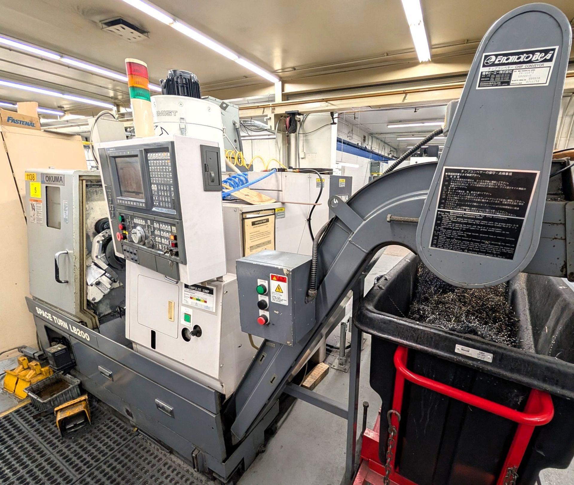 2004 OKUMA SPACE TURN LB200C CNC TURNING CENTER, OKUMA OSP-E100L CNC ...