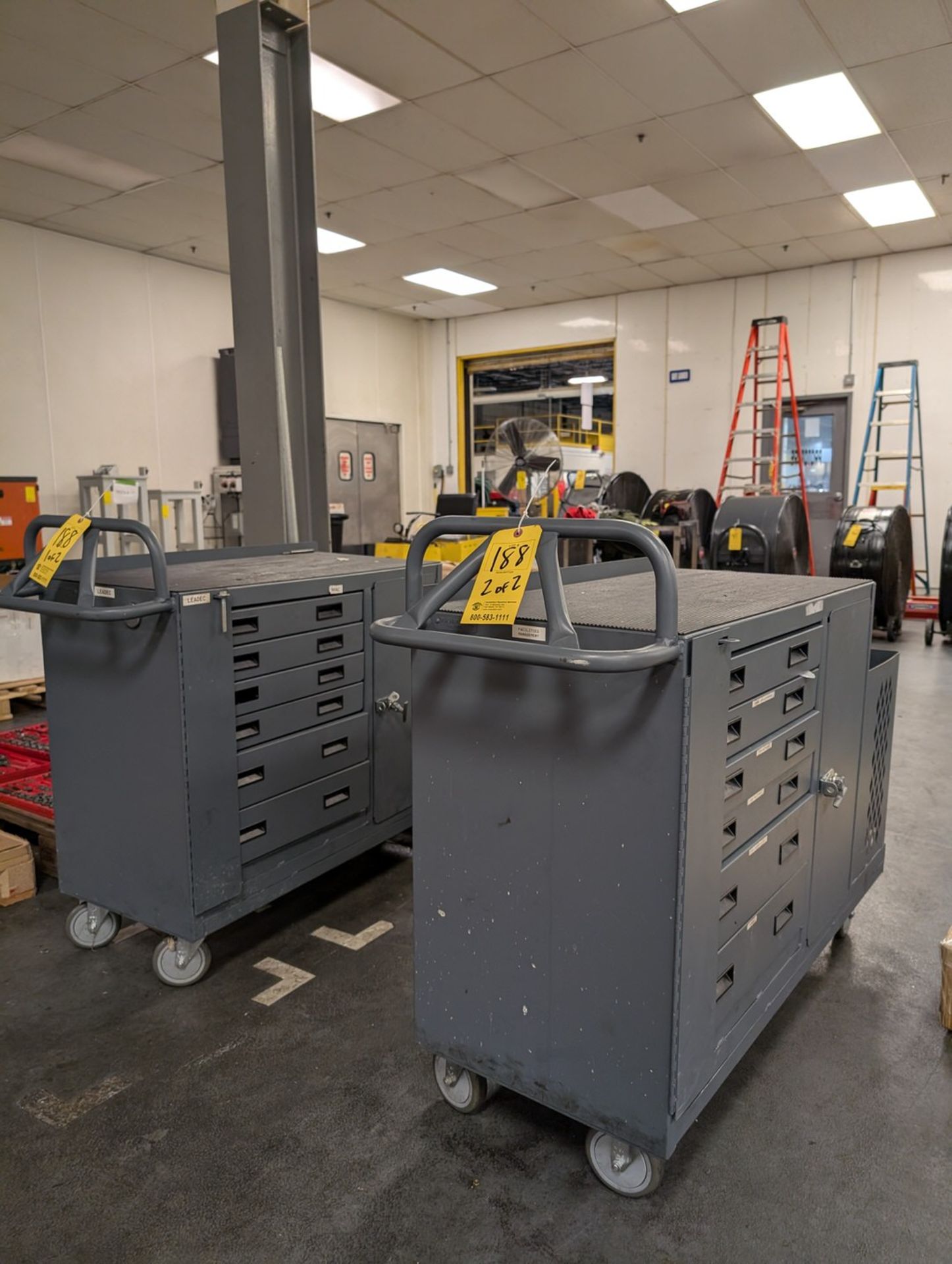 (2) Rolling Tool Box Carts W/ Contents
