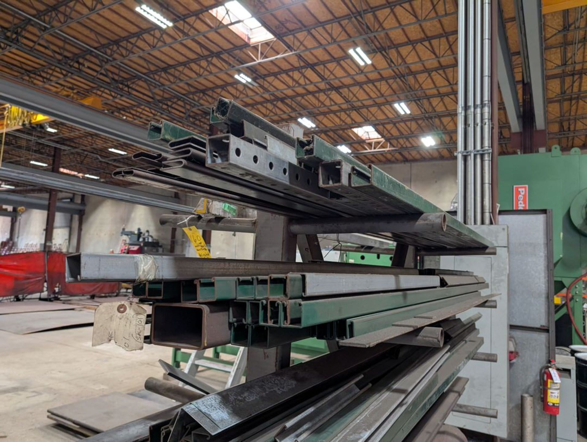 Double-Sided Rack W/ Raw Material Rack: 66" x 42" x 86"; Matl Dim Range ...