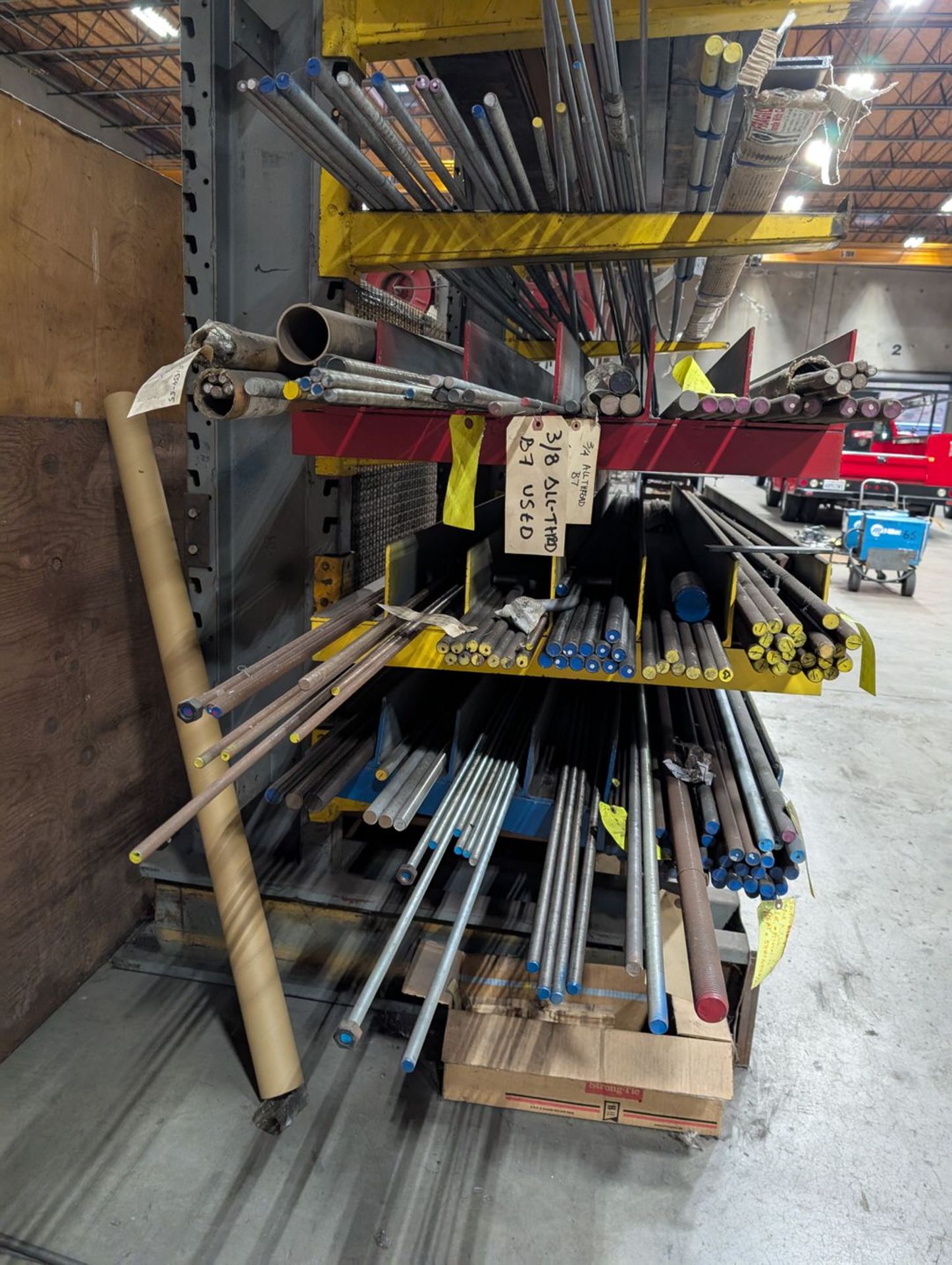 Assorted Raw Material To Include But Not Limited To: Flat Bar, Threaded ...