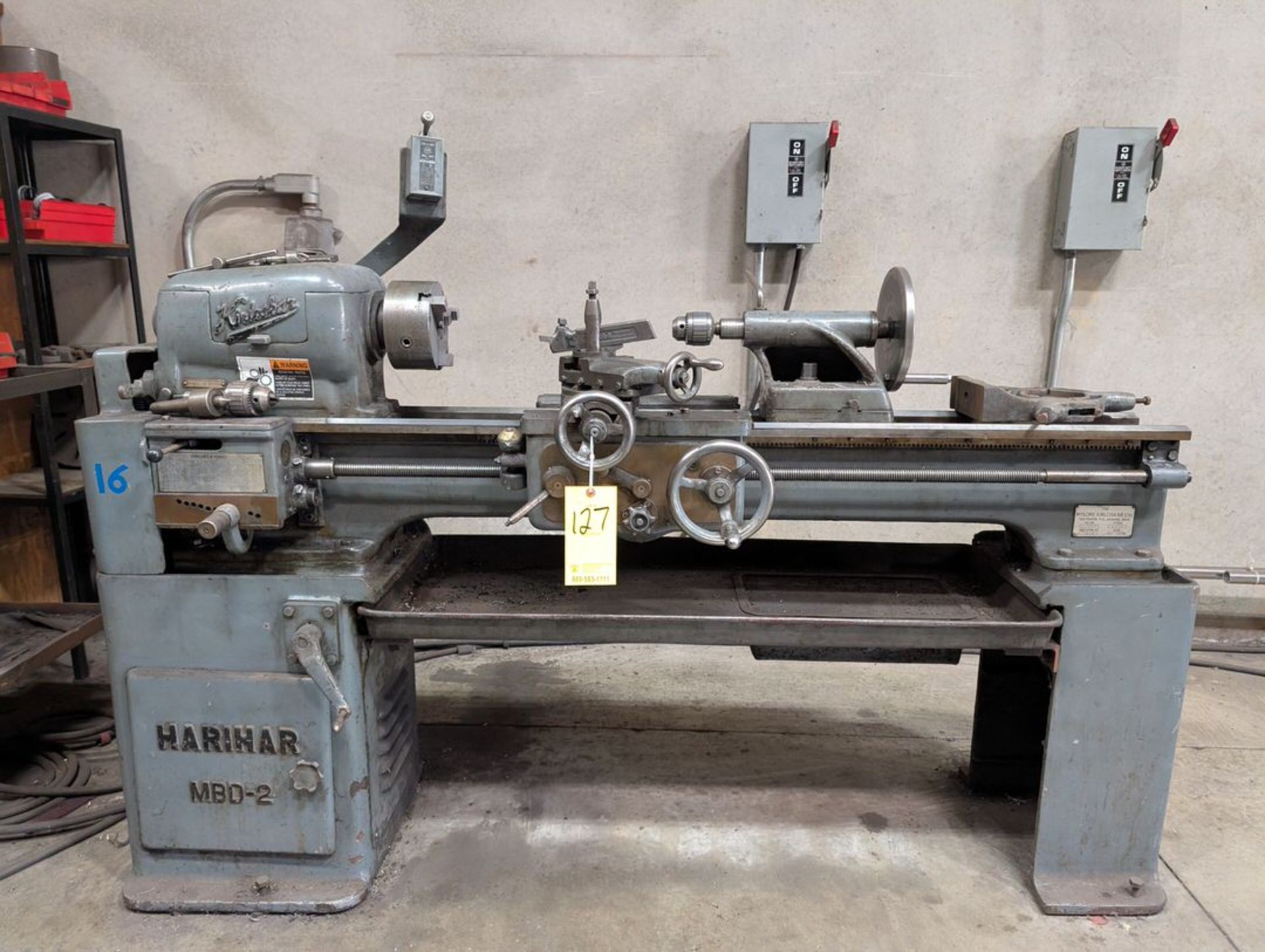 Harihar MBD2 Engine Lathe W/ 6-1/2" 3-Jaw Chuck on unit; 8" 4-Jaw Chuck ...