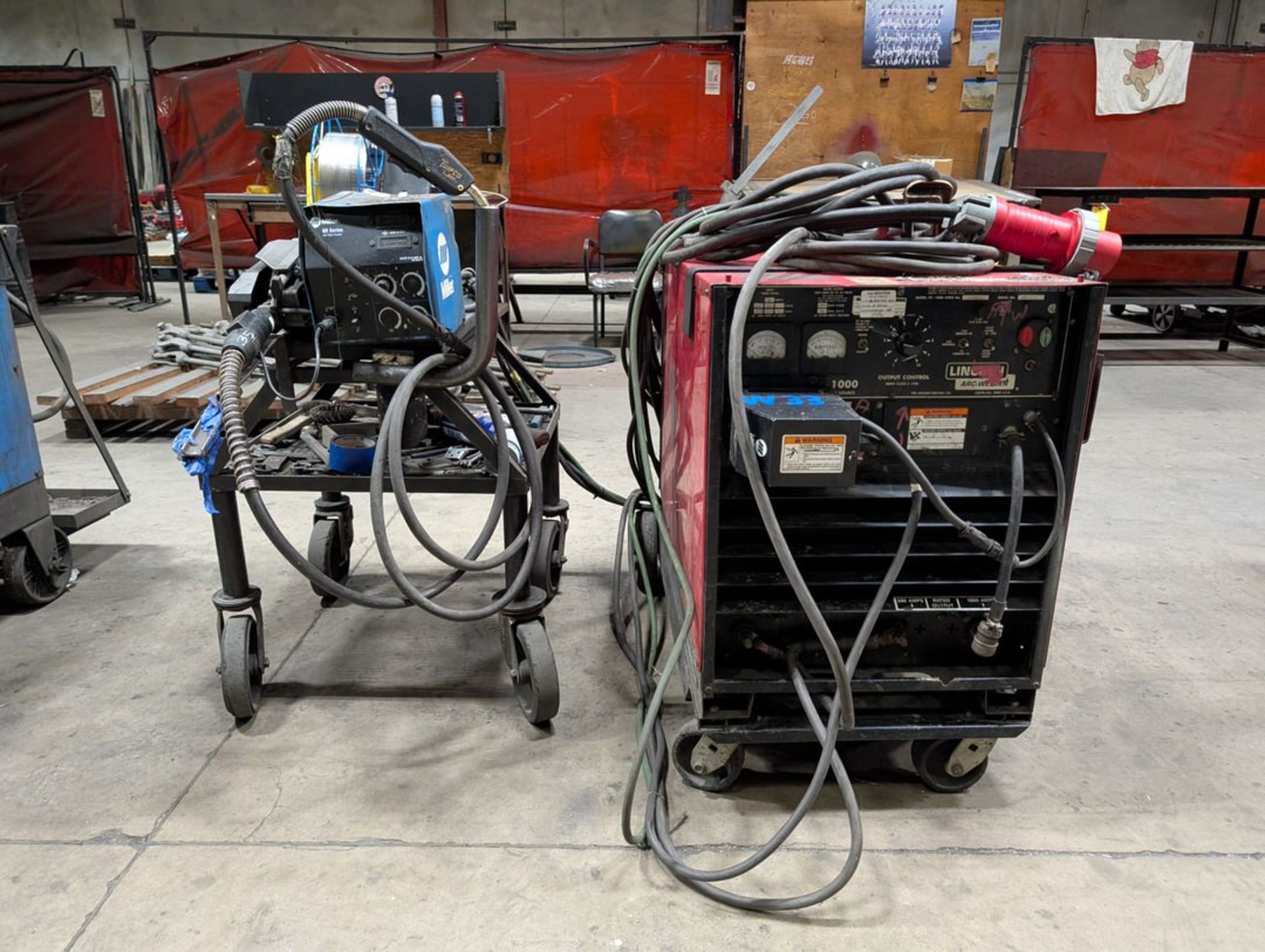 LE DC-1000 Welder 230/460V 3PH 60HZ; W/ Miller Wire Feeder